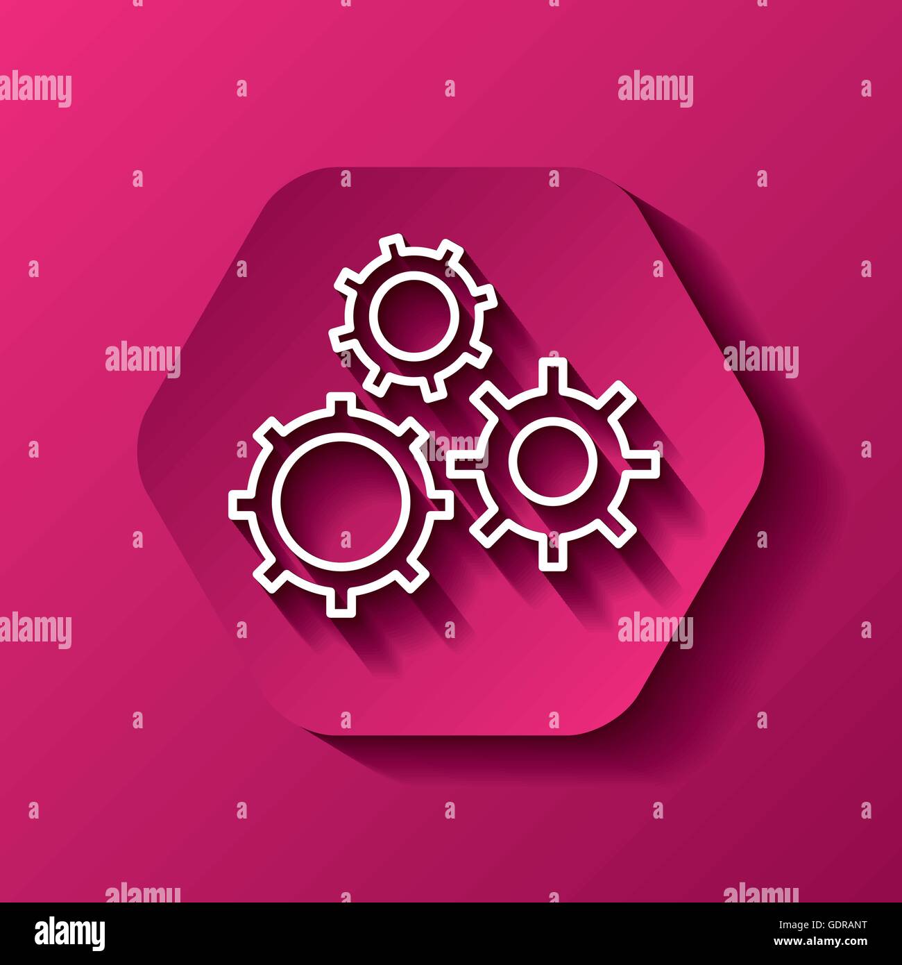 Cog hexagon hi-res stock photography and images - Alamy