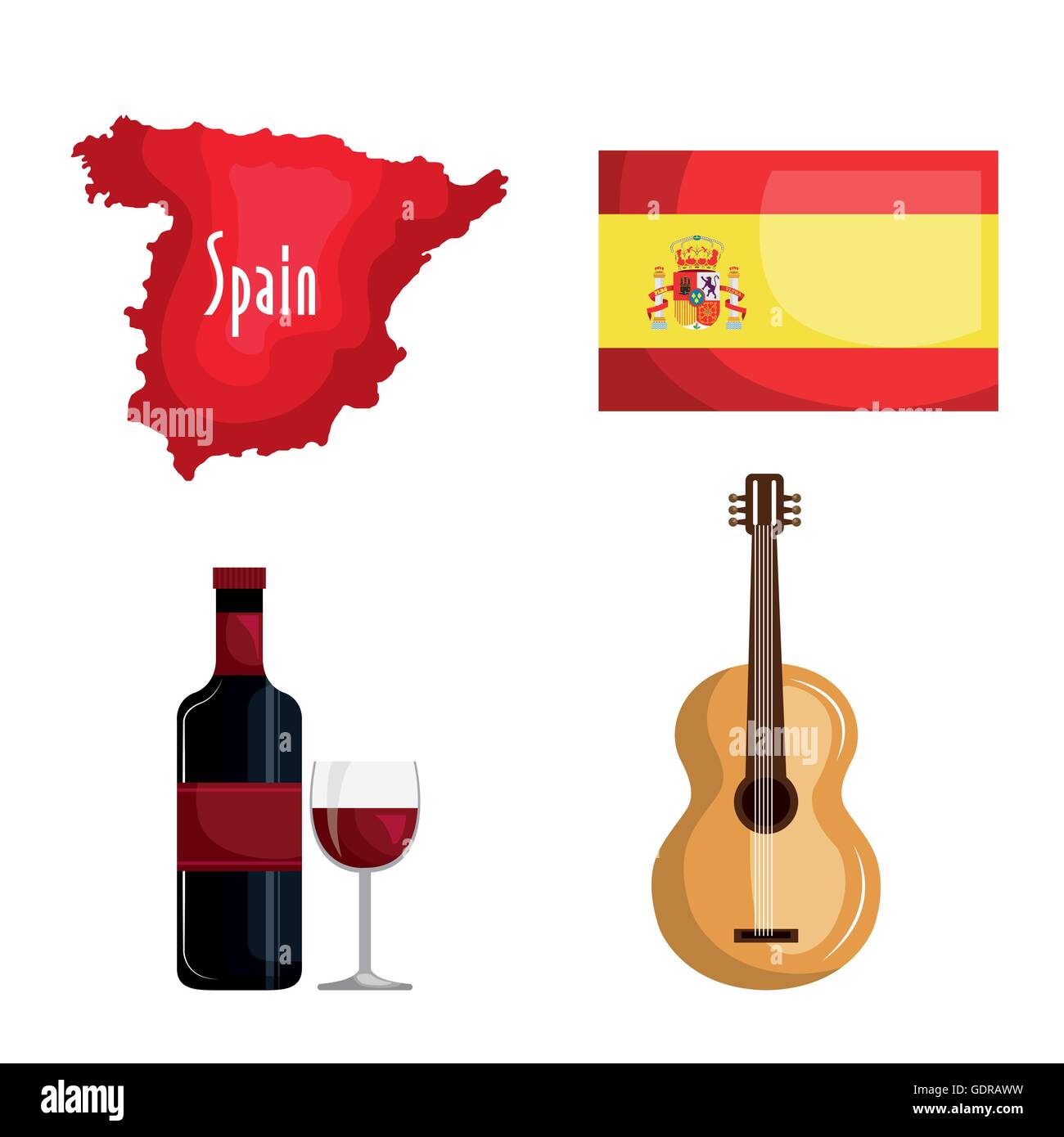 Spanish culture icons isolated icon design Stock Vector Image & Art - Alamy