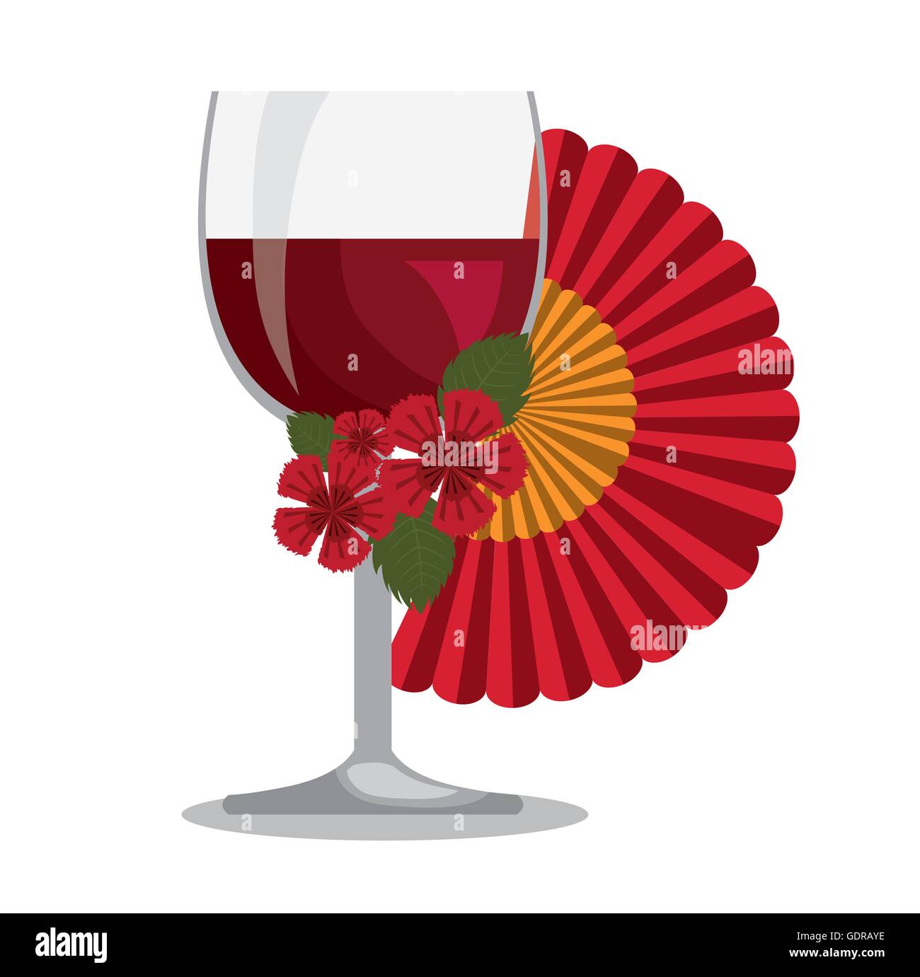 Wine fan Stock Vector Images - Alamy