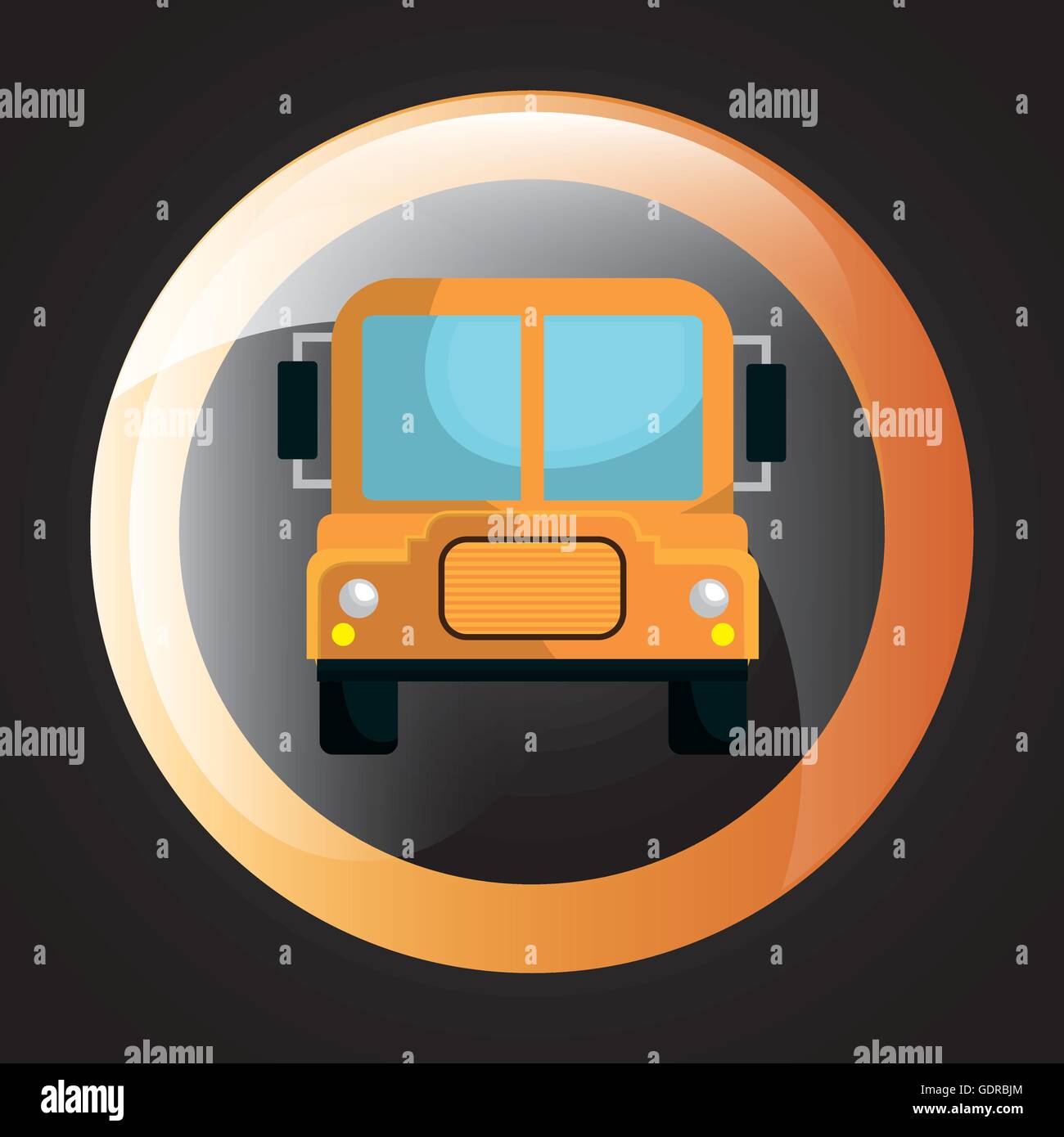 bus icon over circle isolated design Stock Vector Image & Art - Alamy
