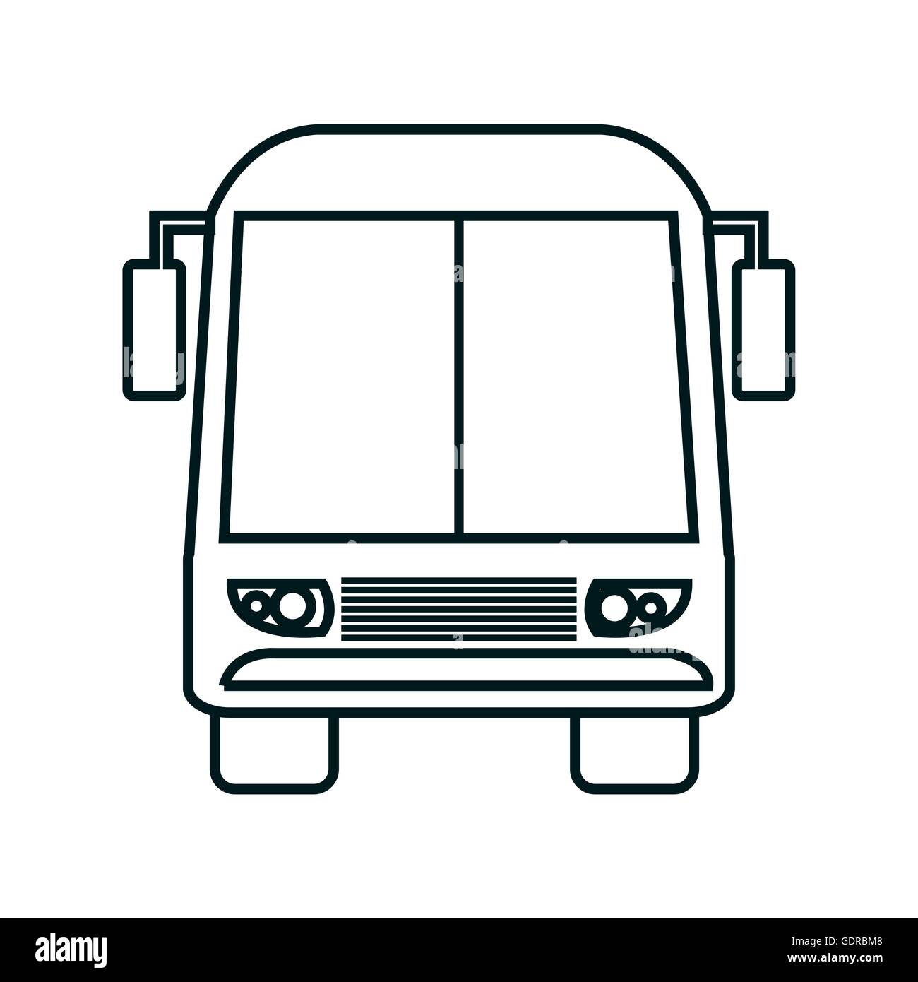 bus icon over white background isolated design Stock Vector Image & Art ...