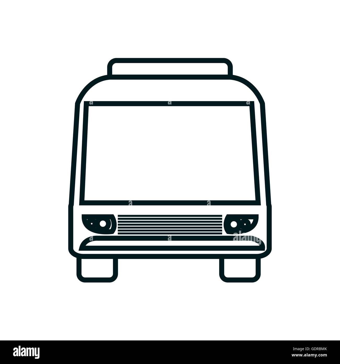 bus icon over white background isolated design Stock Vector Image & Art ...