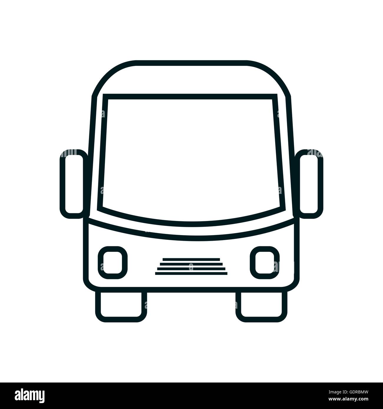 bus icon over white background isolated design Stock Vector Image & Art ...