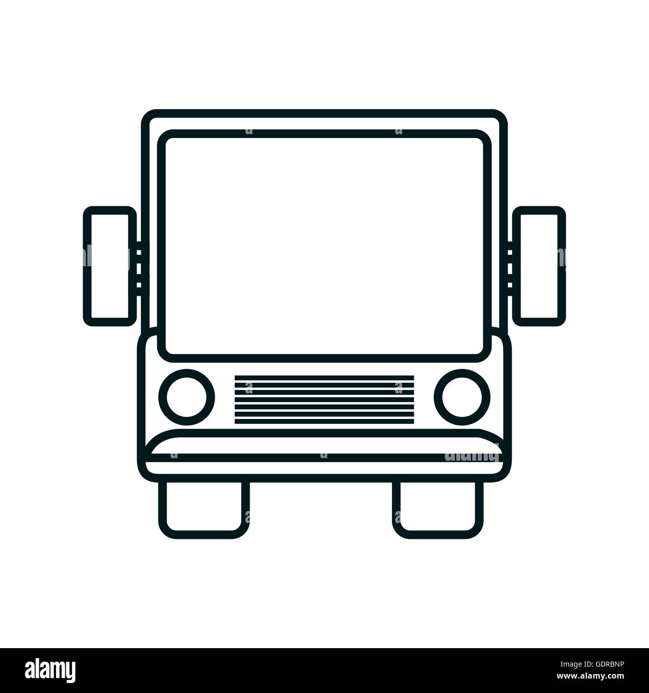 bus icon over white background isolated design Stock Vector Image & Art ...