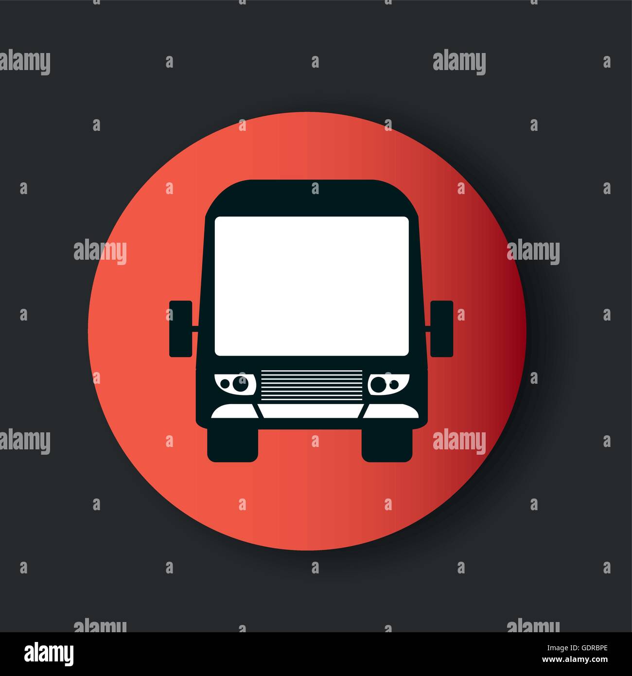 bus icon over circle isolated design Stock Vector Image & Art - Alamy