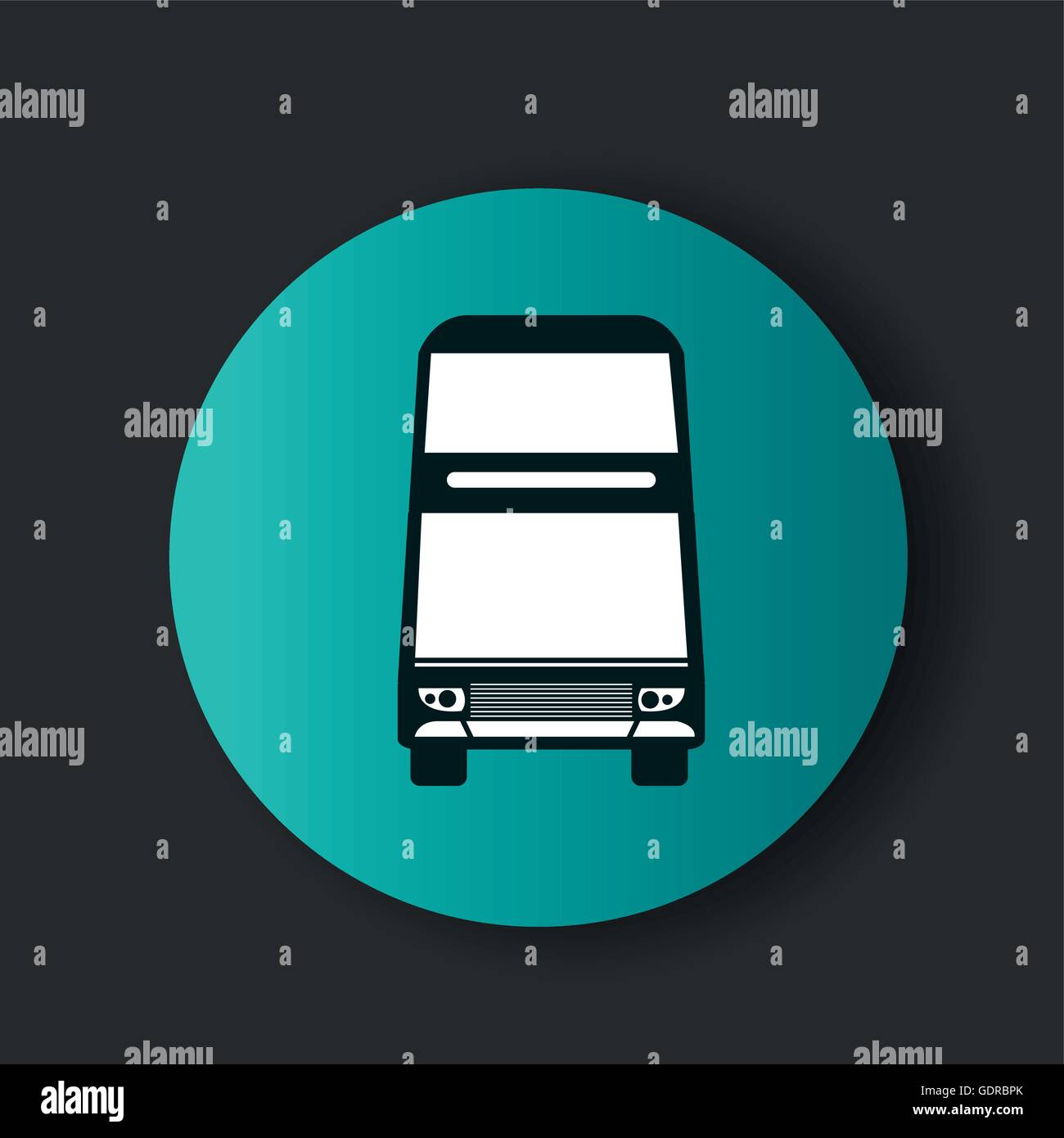 bus icon over circle isolated design Stock Vector Image & Art - Alamy