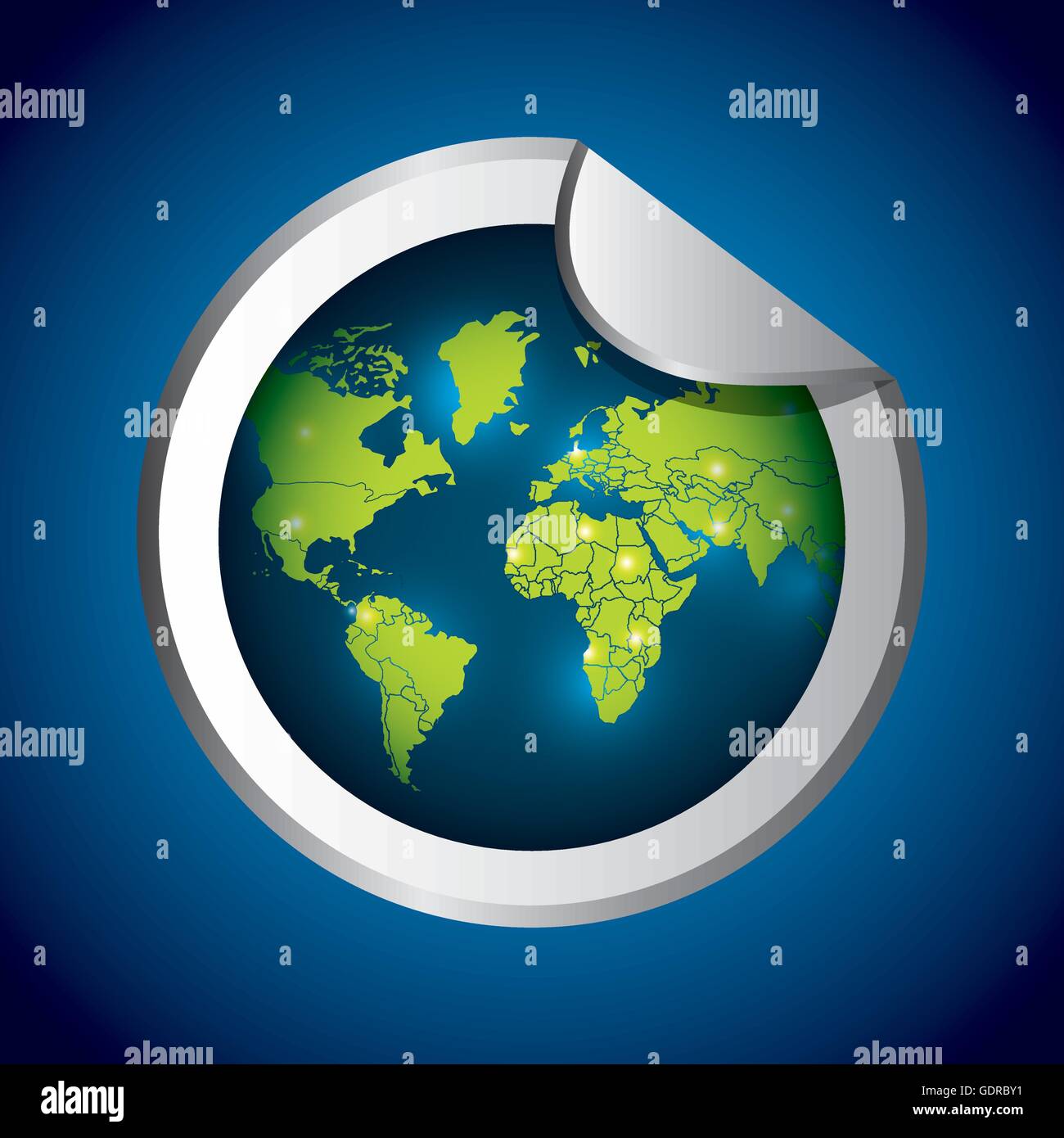 Planet icon. Sticker design. Vector graphic Stock Vector Image & Art ...