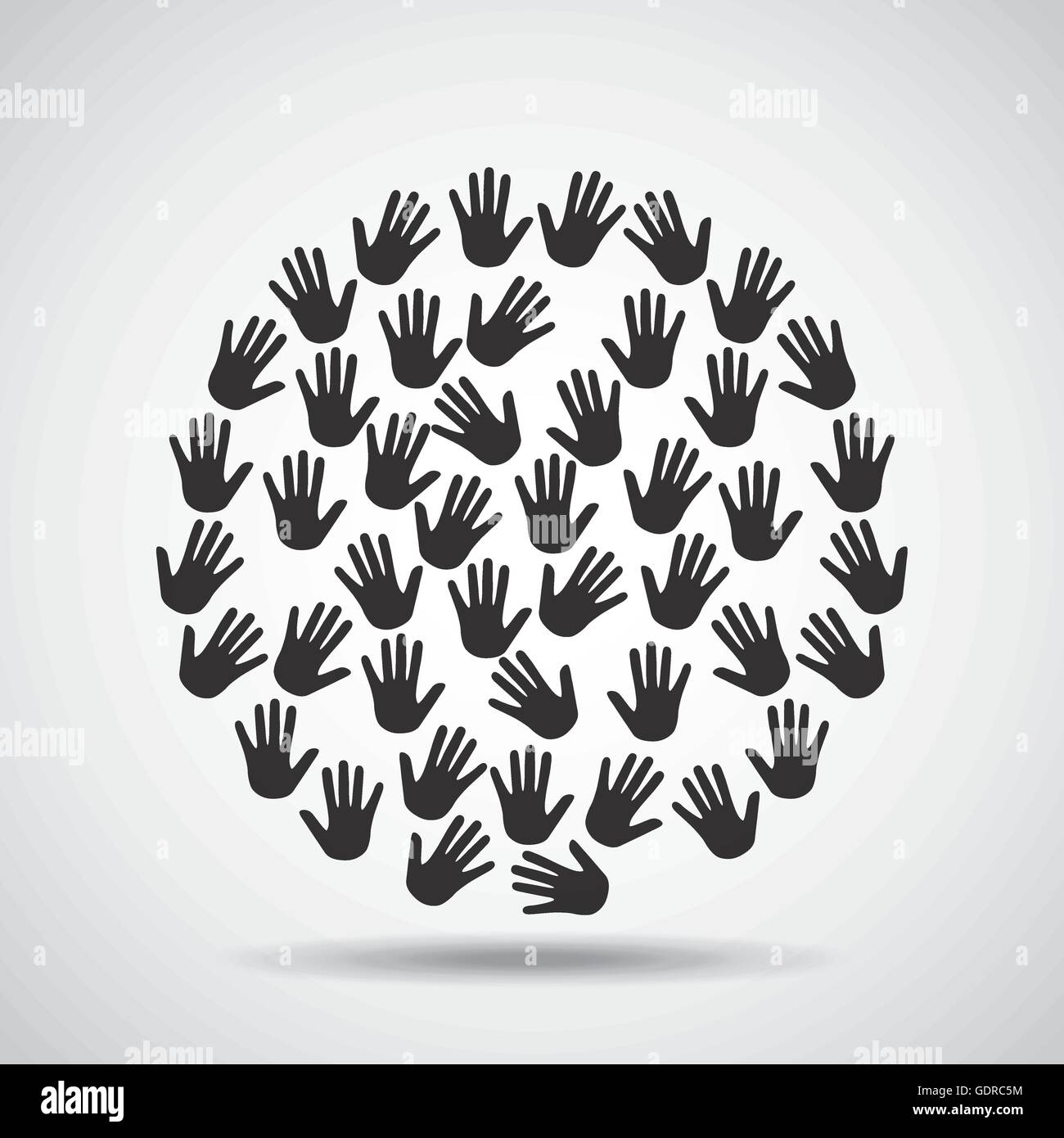 Human hand icon. Teamwork design. Vector graphic Stock Vector Image ...