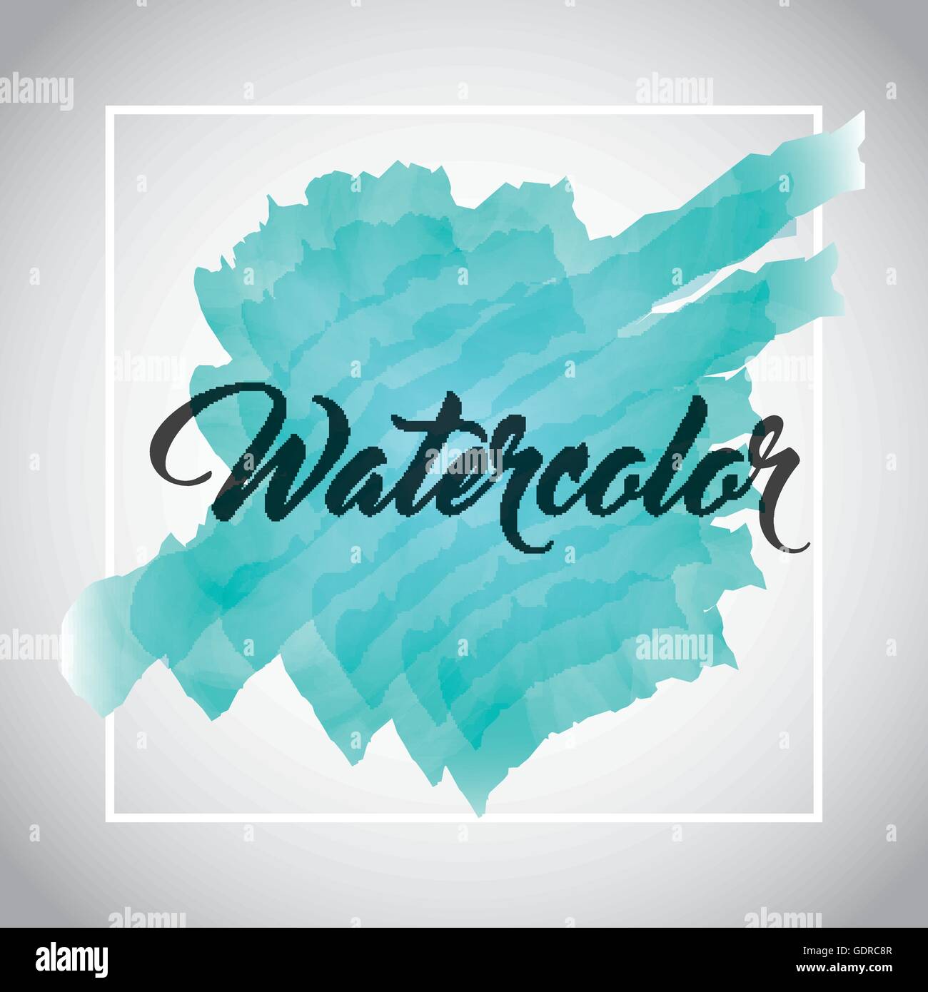 Blue draw. Watercolor design. Vector graphic Stock Vector Image & Art ...
