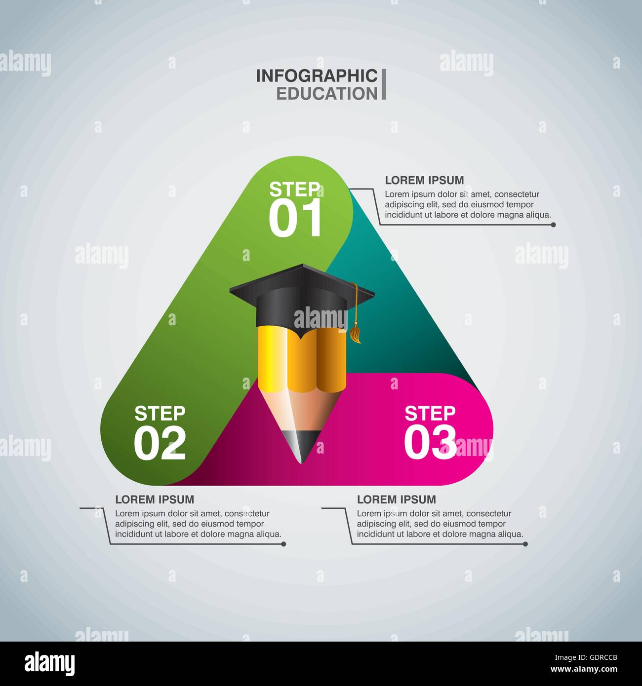 Pencil icon. Infographic education design. Vector graphic Stock Vector ...
