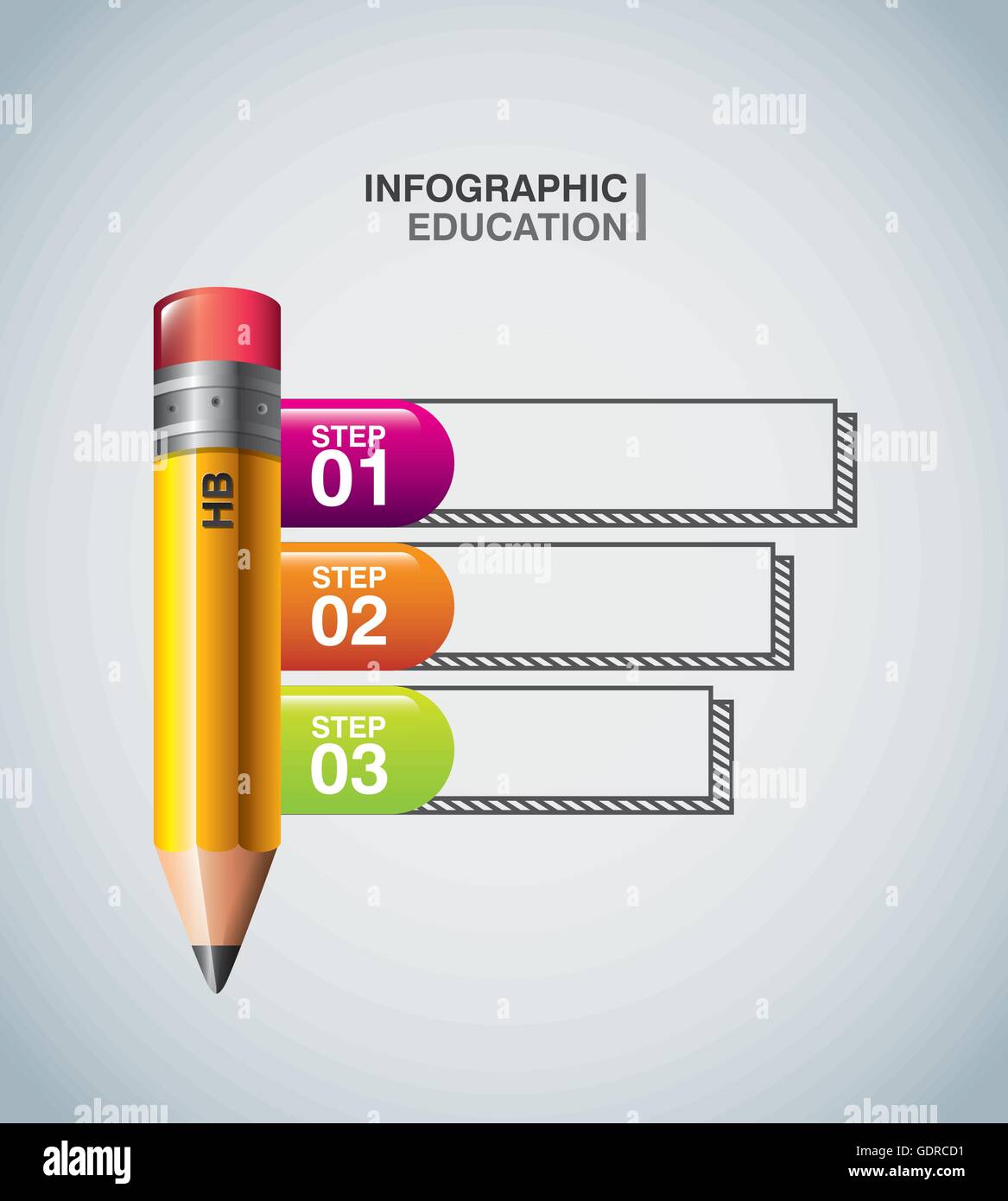 Pencil icon. Infographic education design. Vector graphic Stock Vector ...