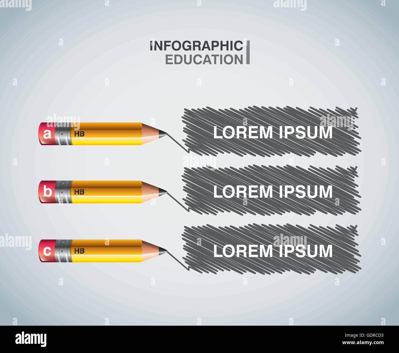 Pencil icon. Infographic education design. Vector graphic Stock Vector ...