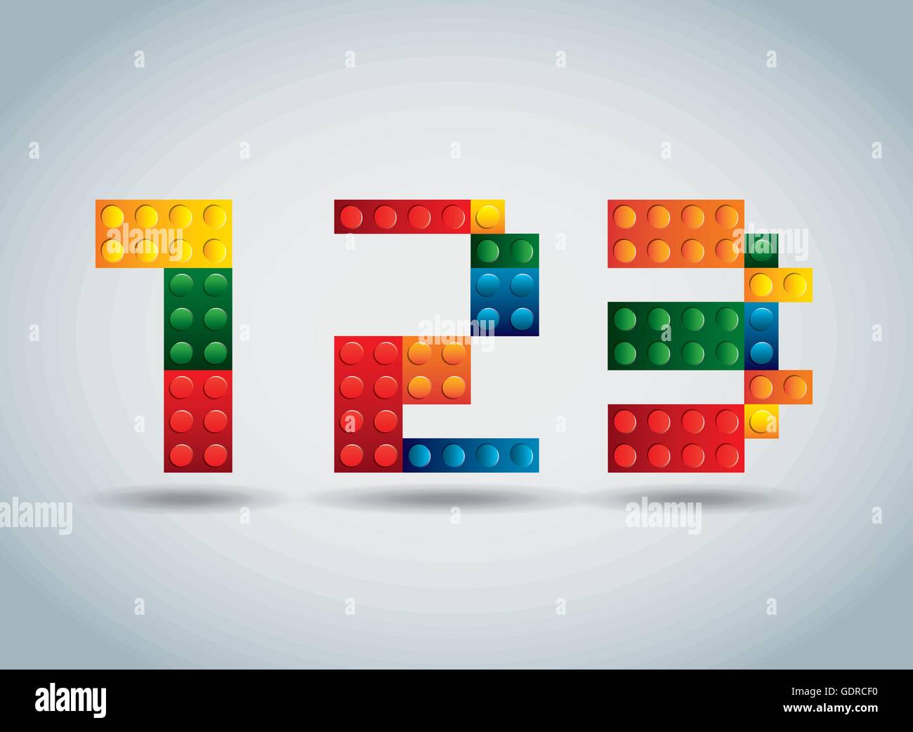 Geometric puzzle icon. Numbers design. Vector graphic Stock Vector ...