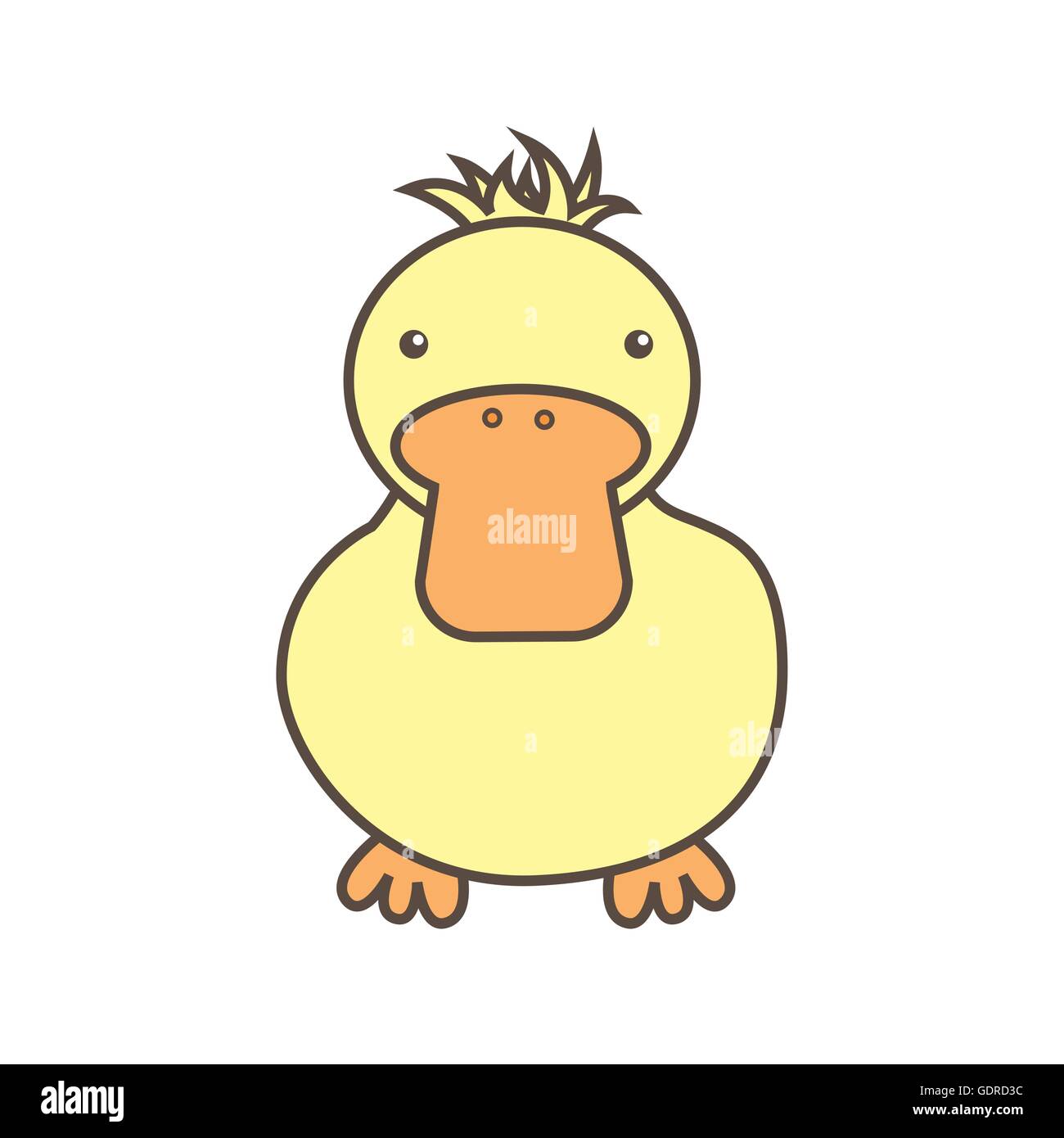 Duck cartoon icon. Animal farm design. Vector graphic Stock Vector ...