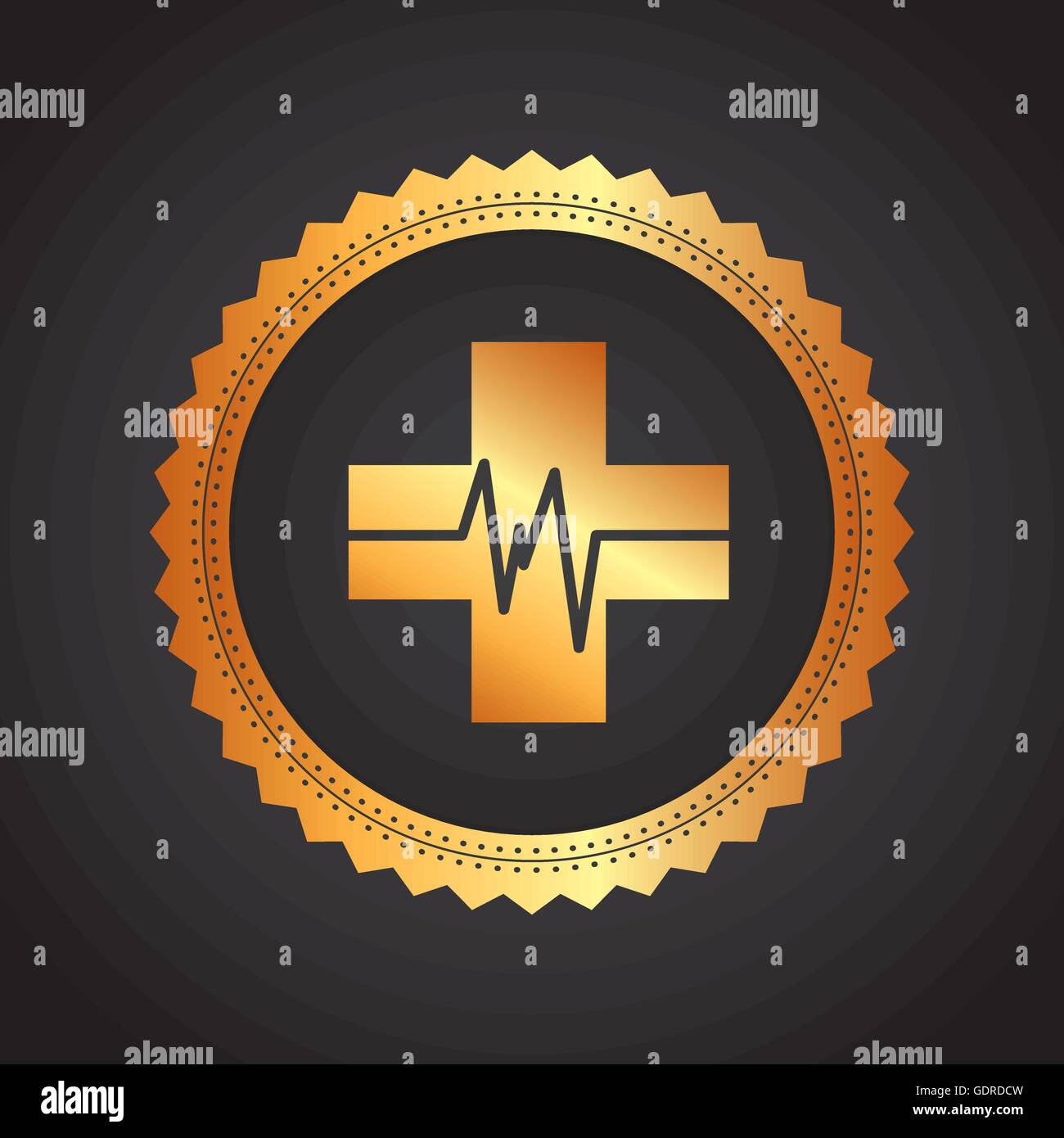 Cross and pulse icon. Medical and health care design. Vector gra Stock ...