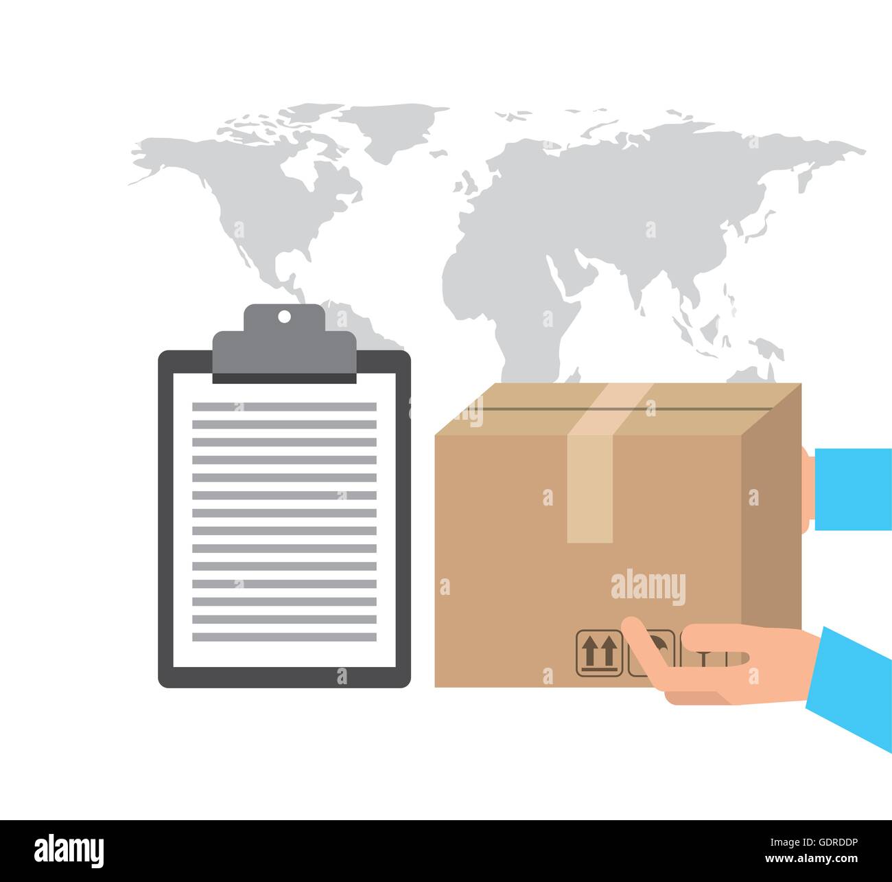 Package check list icon delivery Cut Out Stock Images & Pictures - Alamy