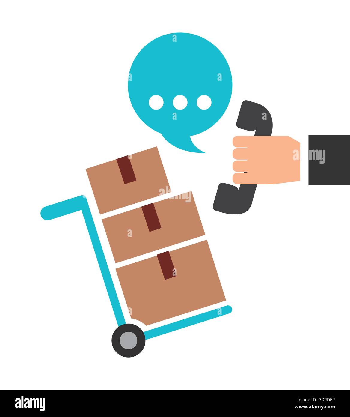 Package phone bubble icon. Delivery and Shipping design. Vector Stock ...