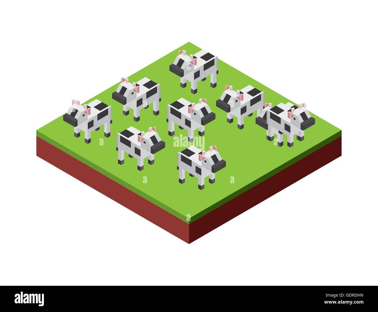 Cows icon. Isometric design. Vector graphic Stock Vector Image & Art ...