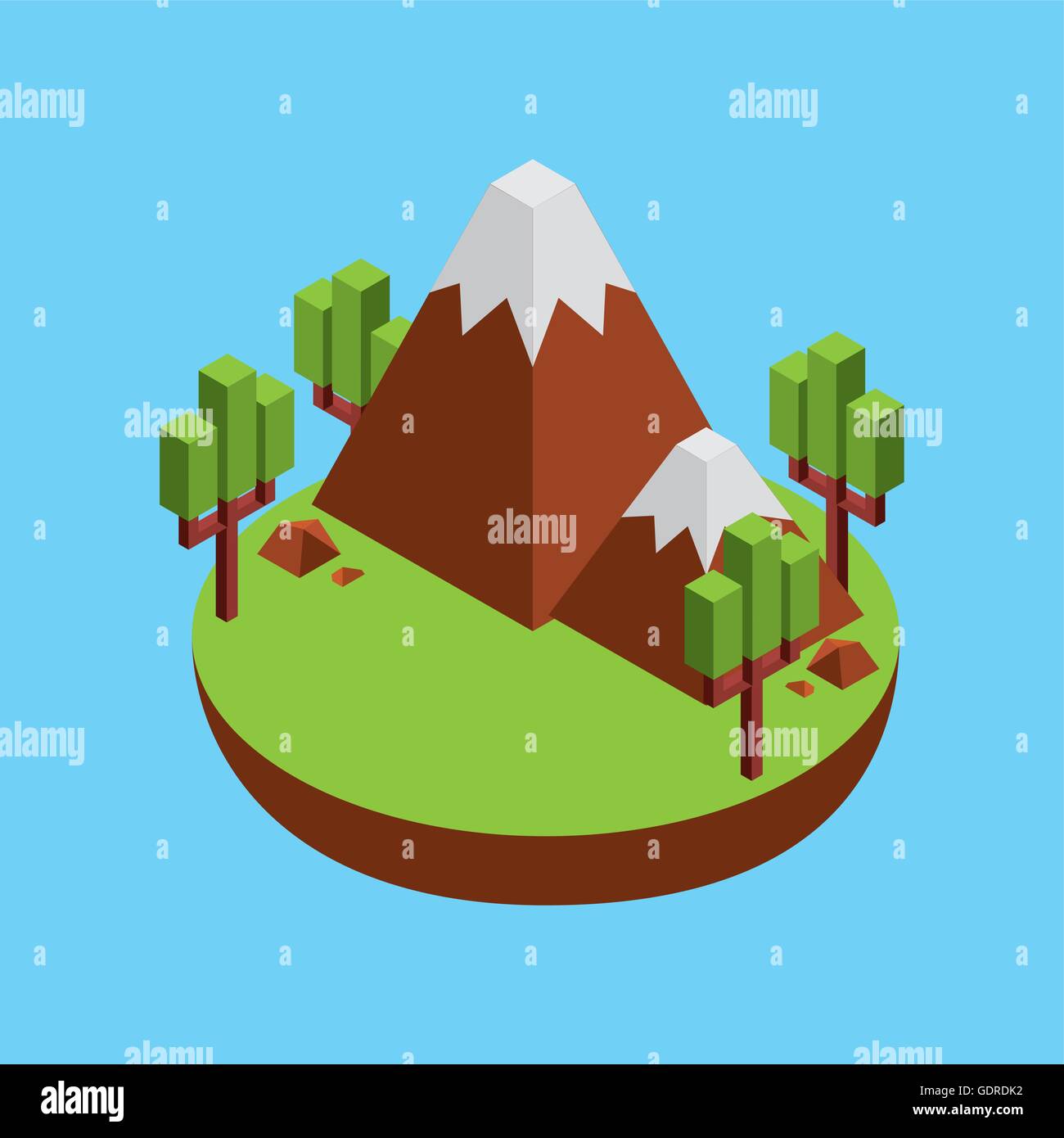 Tree mountain icon isometric design hi-res stock photography and images ...