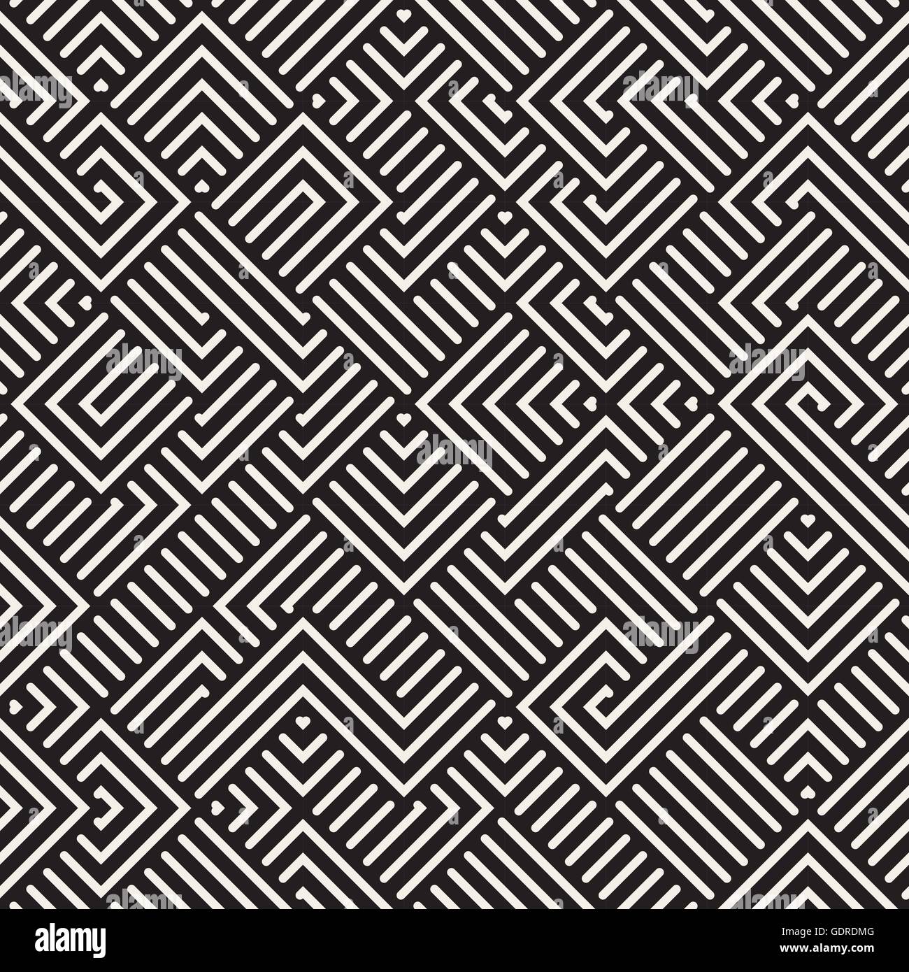 Vector Seamless Irregular Maze Lines Geometric Pattern Stock Vector Image & Art - Alamy