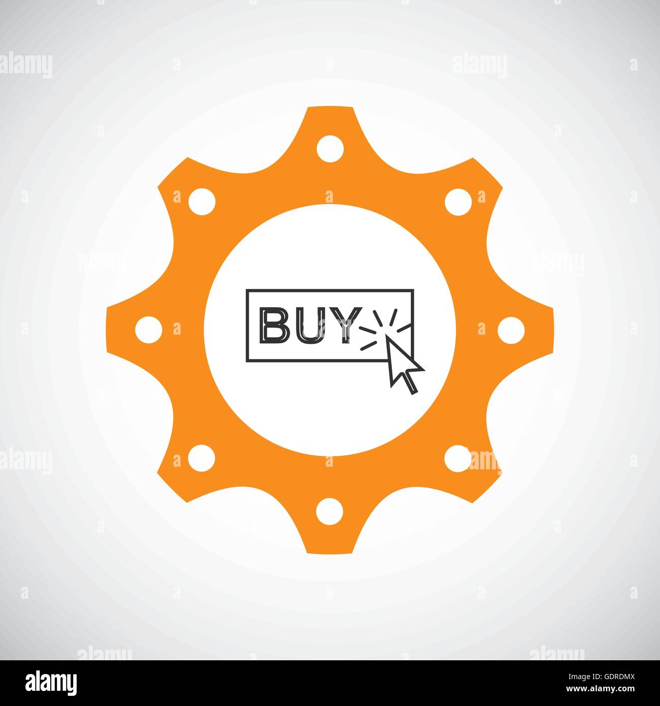 Buy button icon. Gear design. Vector graphic Stock Vector Image & Art ...