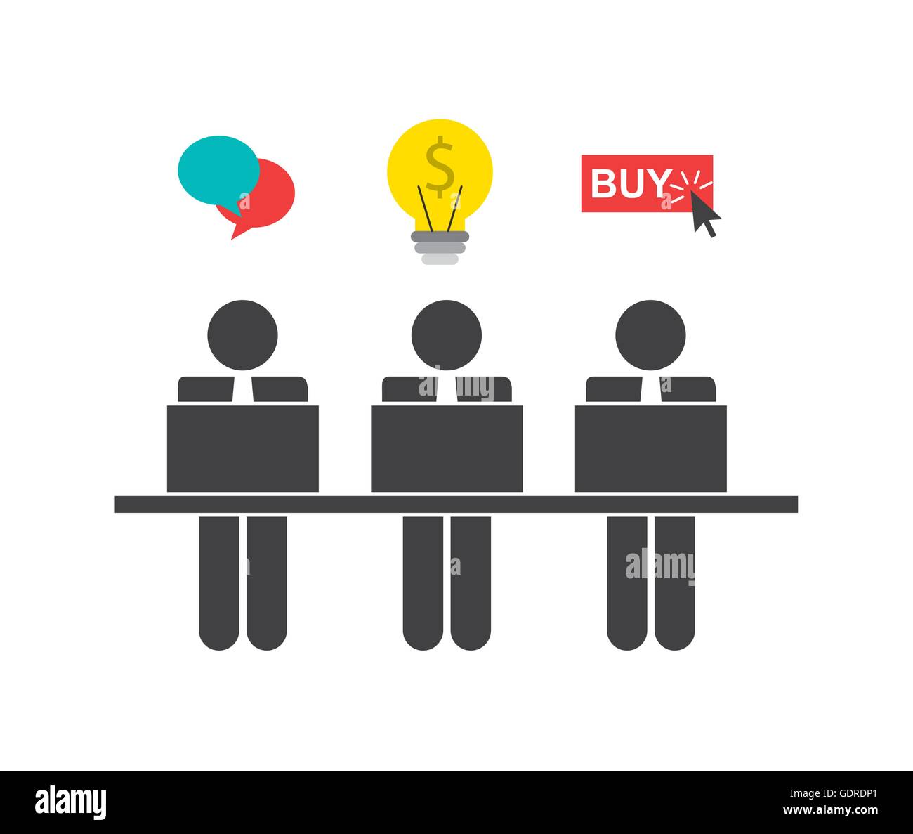 Pictogram icon. Businesspeople design. Vector graphic Stock Vector ...