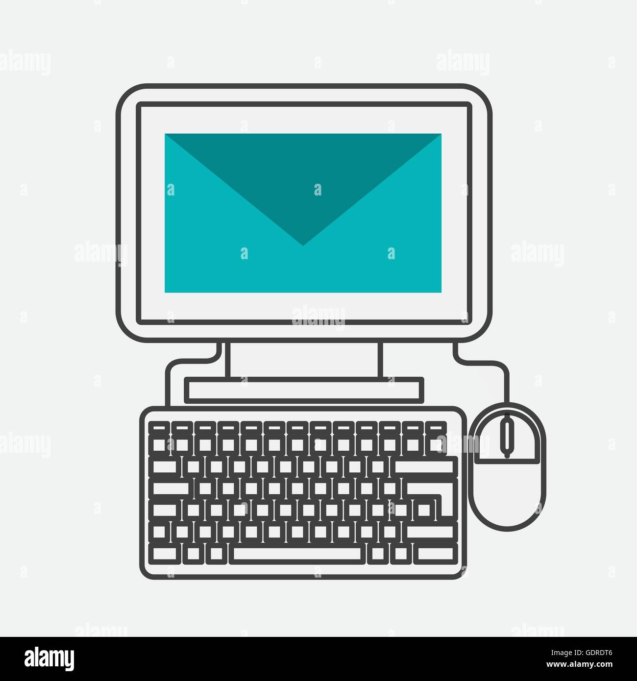 Computer icon. Media design. Vector graphic Stock Vector Image & Art ...