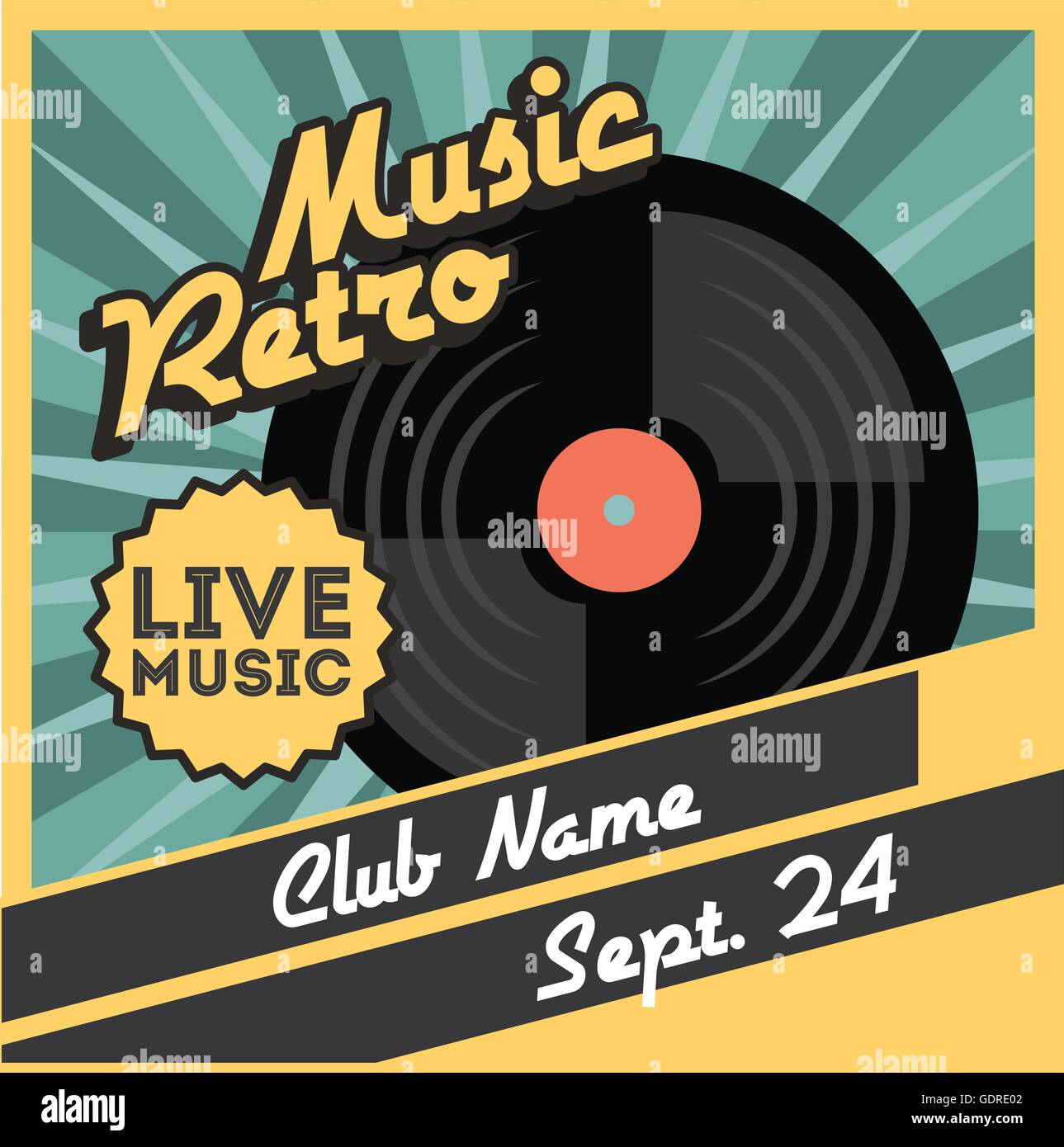 Vinyl icon. Retro and Music design. Vector graphic Stock Vector Image ...
