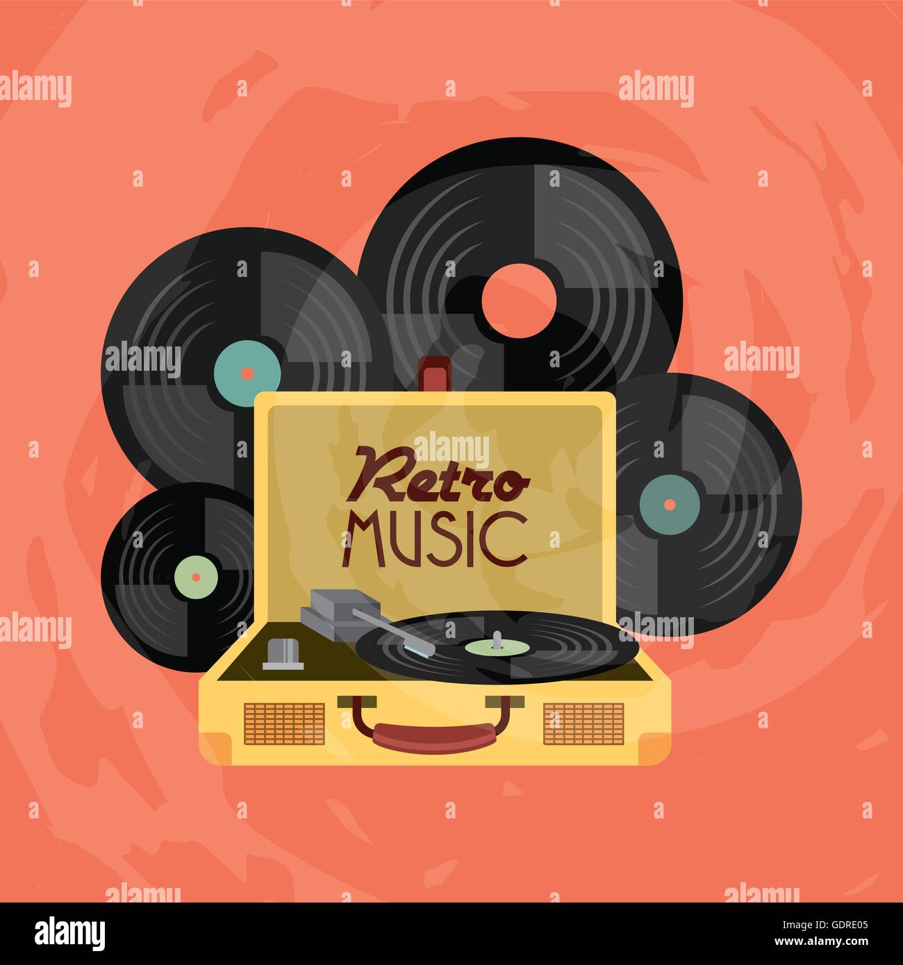 Vinyl icon. Retro and Music design. Vector graphic Stock Vector Image ...