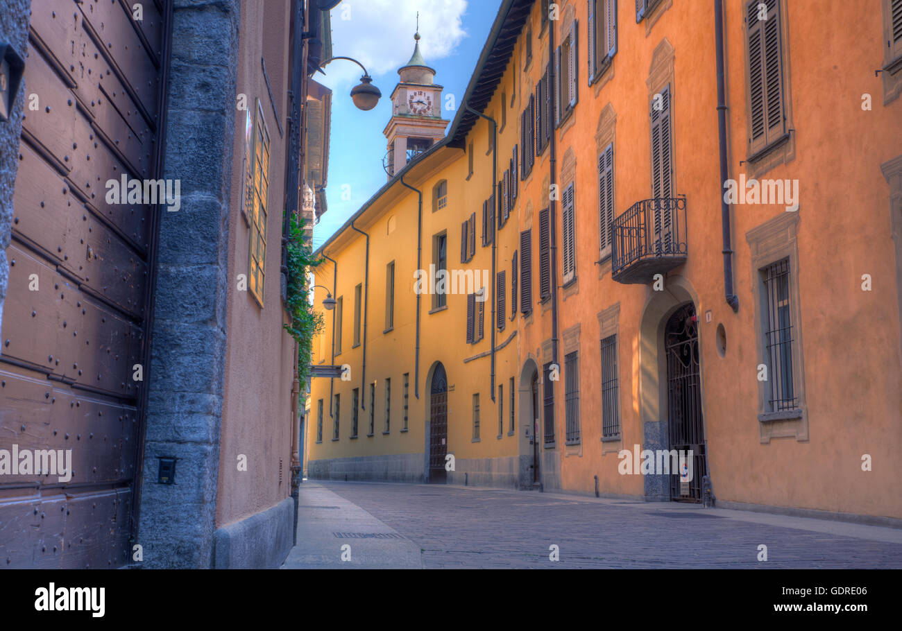 View of ancient street of Como, Italy Stock Photo - Alamy