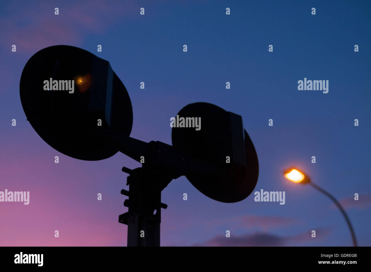 Railroad traffic lights Stock Photo - Alamy