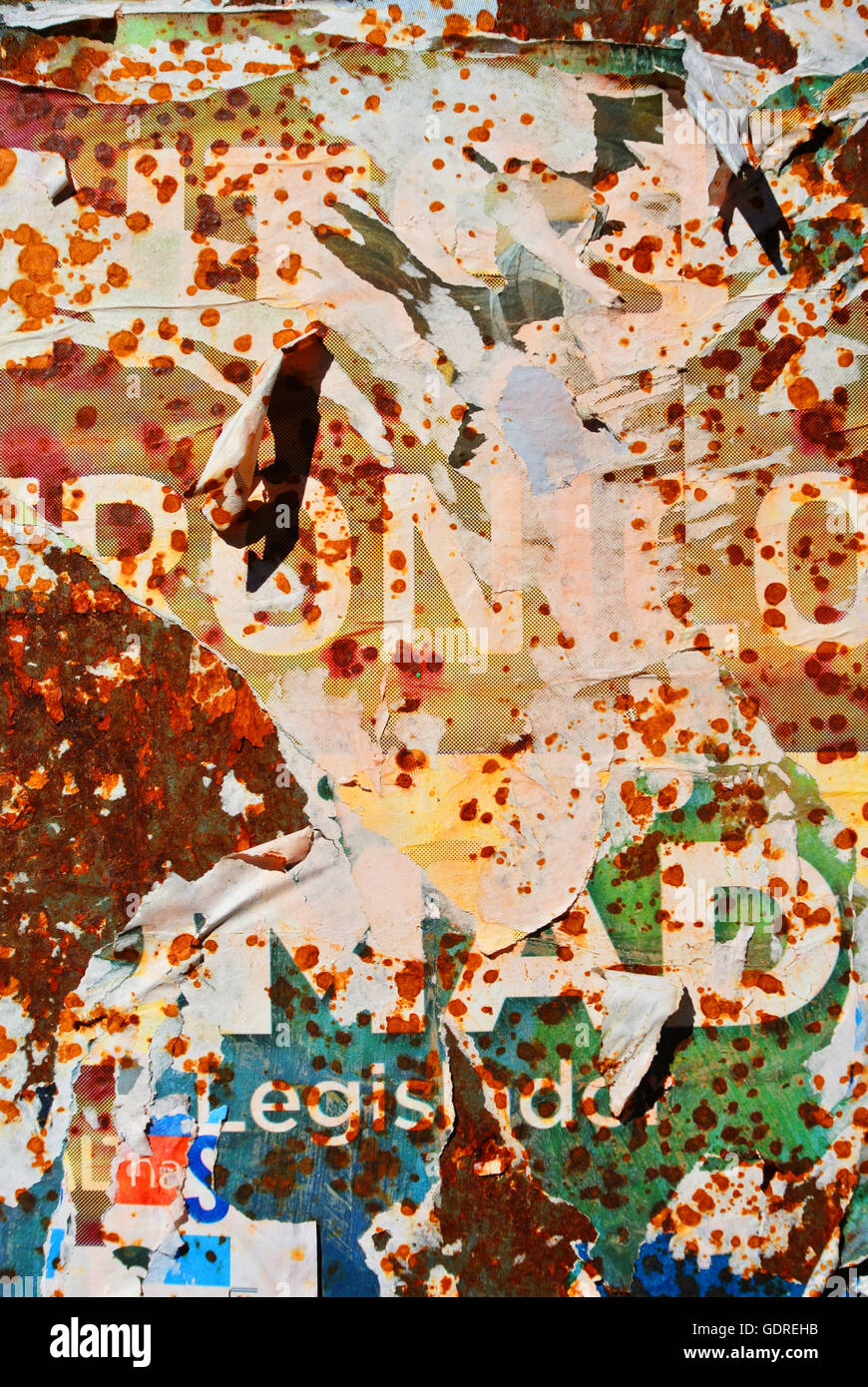 Photograph of urban random collage background or typography texture ...