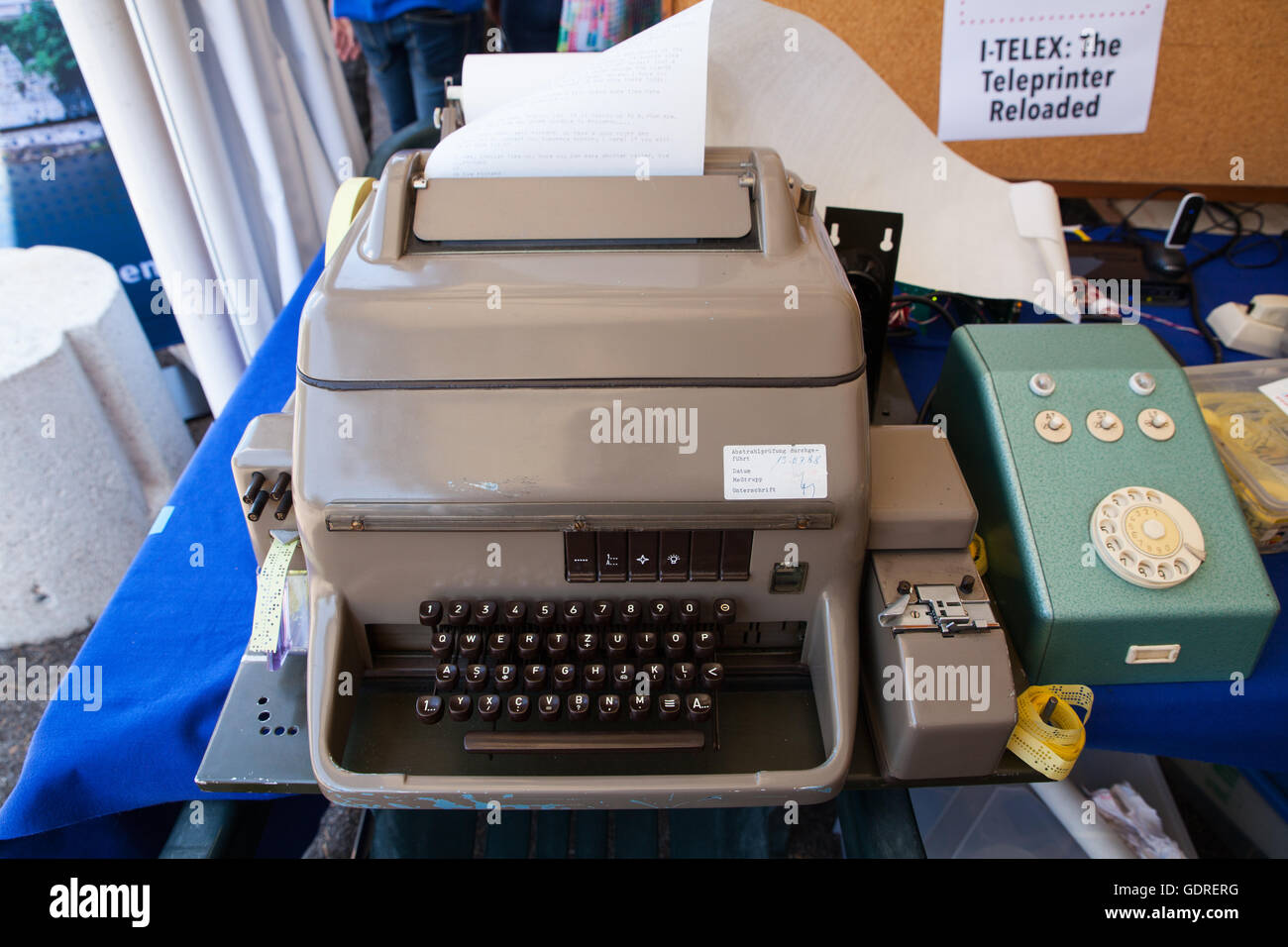 Close up of a Keyboard of ancient telex Stock Photo - Alamy