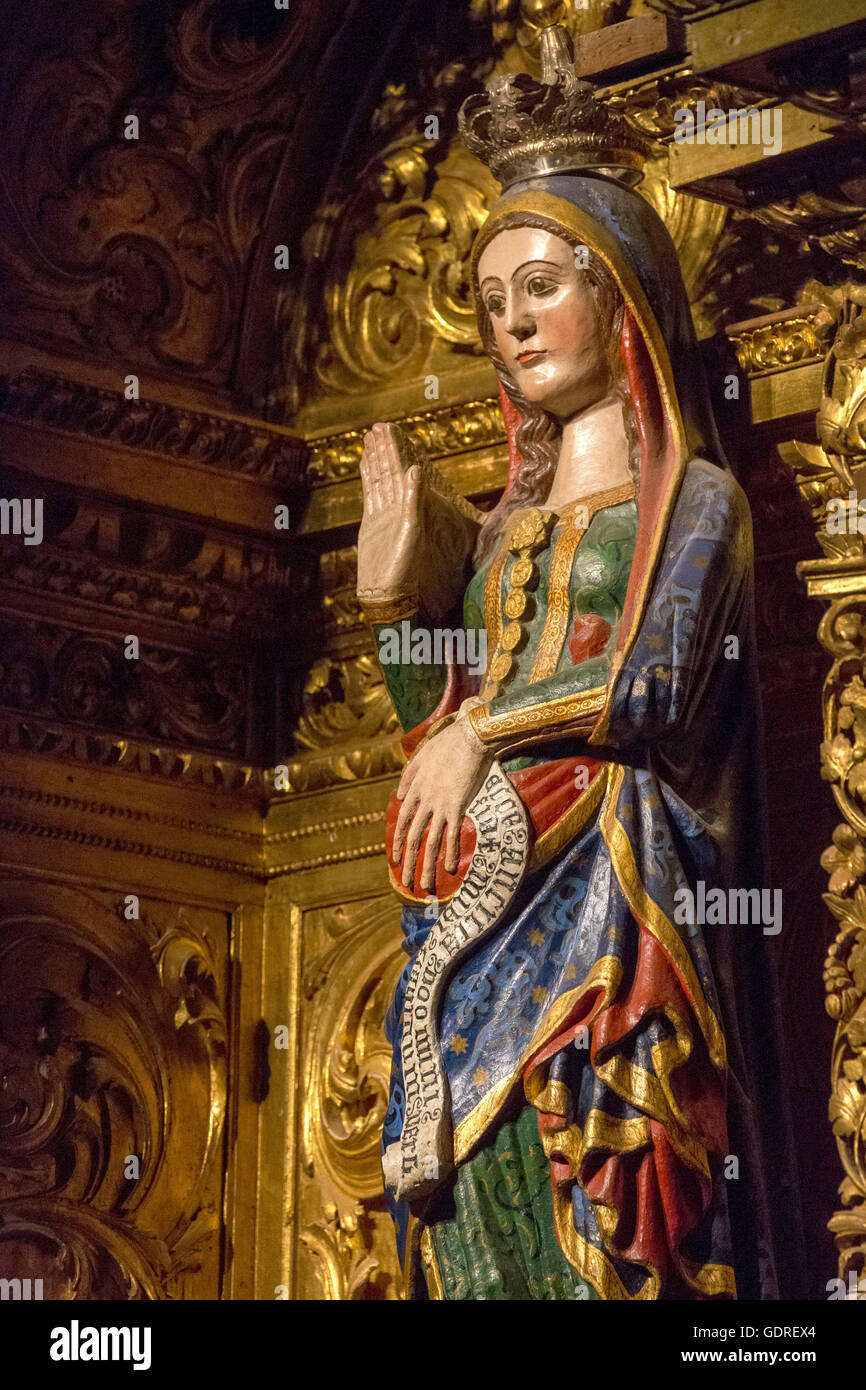 Statue of pregnant Maria, representation of the pregnant Virgin Mary ...
