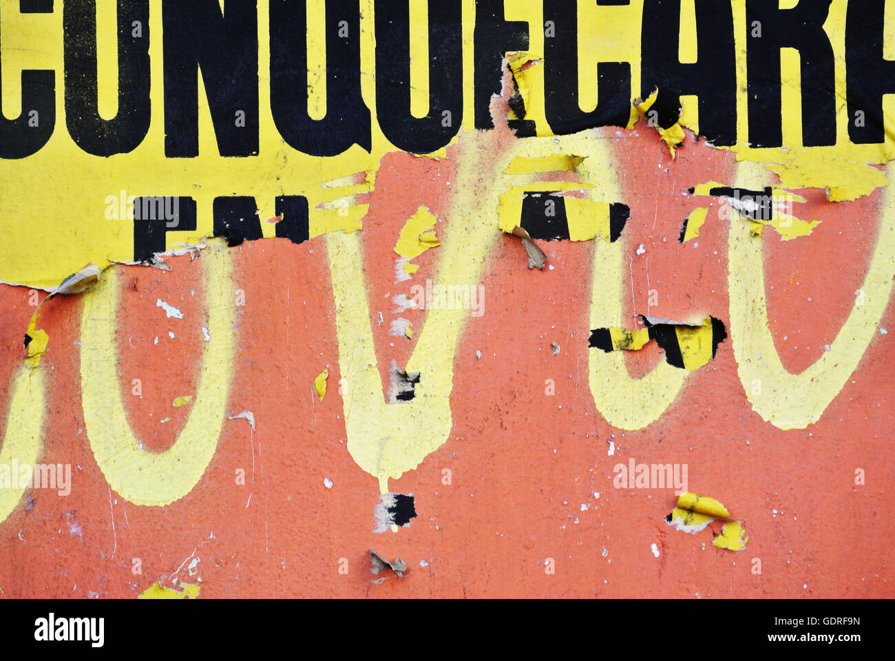 Random background collage paper typography texture on wall Stock Photo ...
