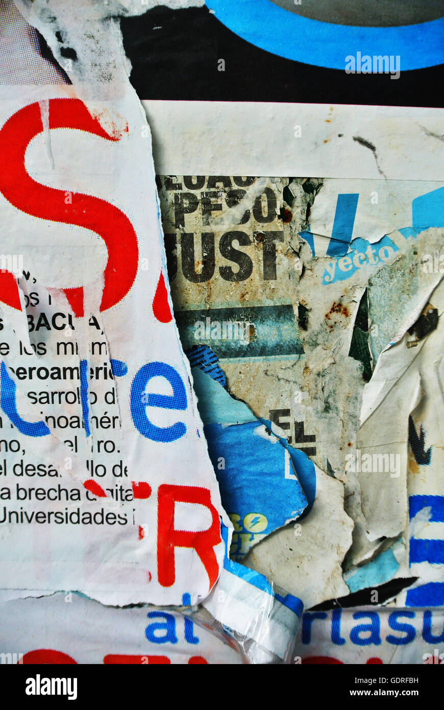 Random background collage paper typography texture on wall Stock Photo ...