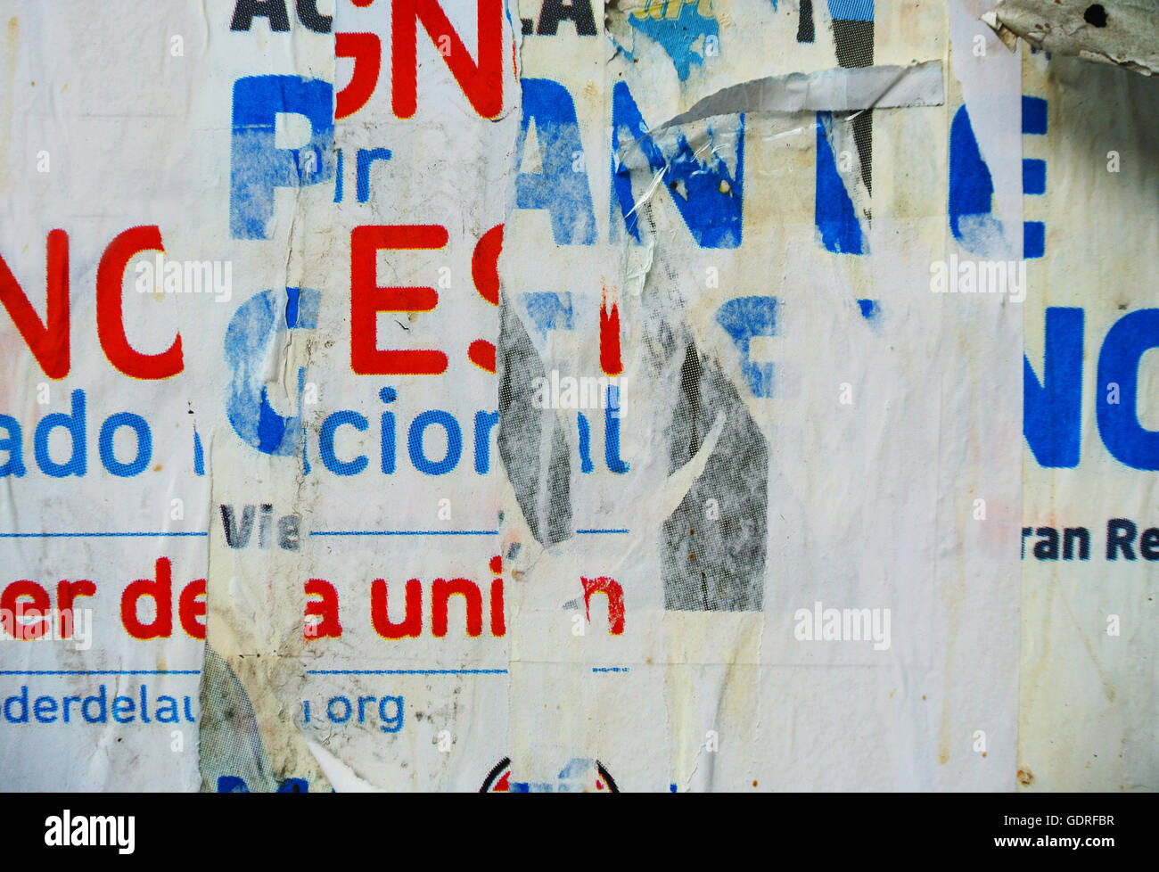 Random background collage paper typography texture on wall Stock Photo ...