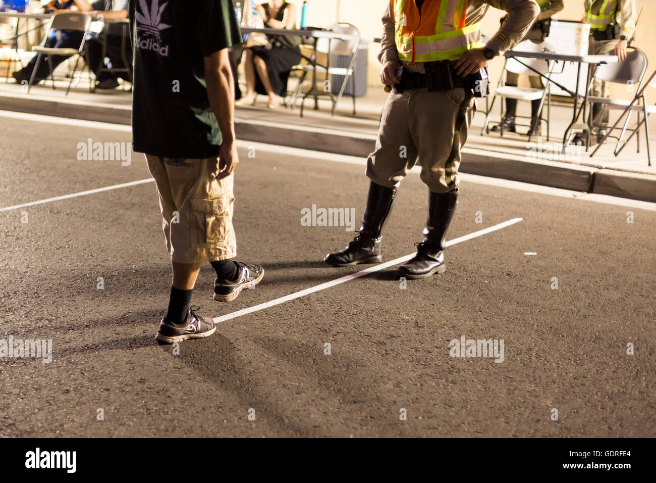Las Vegas, Nevada - Police set up a sobriety checkpoint on Vegas Valley ...