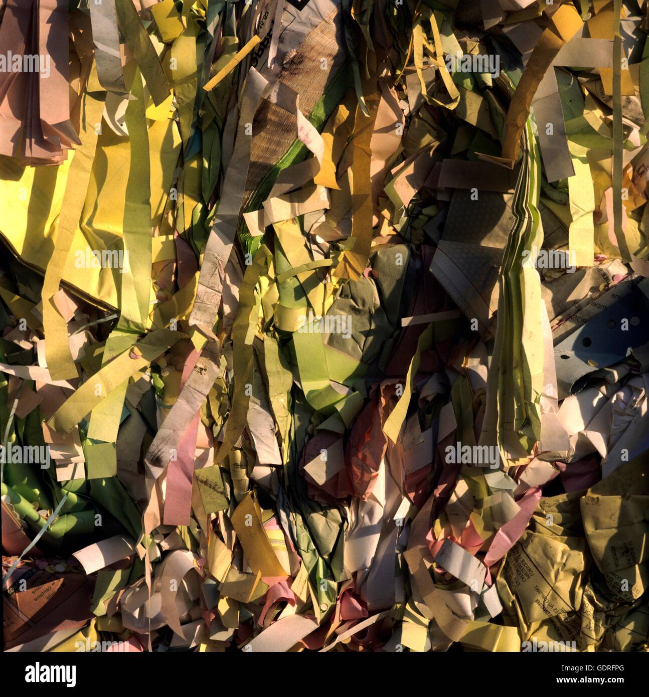 Compressed pile of paper products, recycling Stock Photo - Alamy