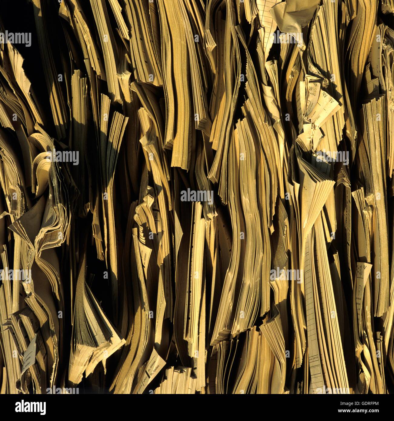 Compressed pile of paper products, recycling Stock Photo - Alamy