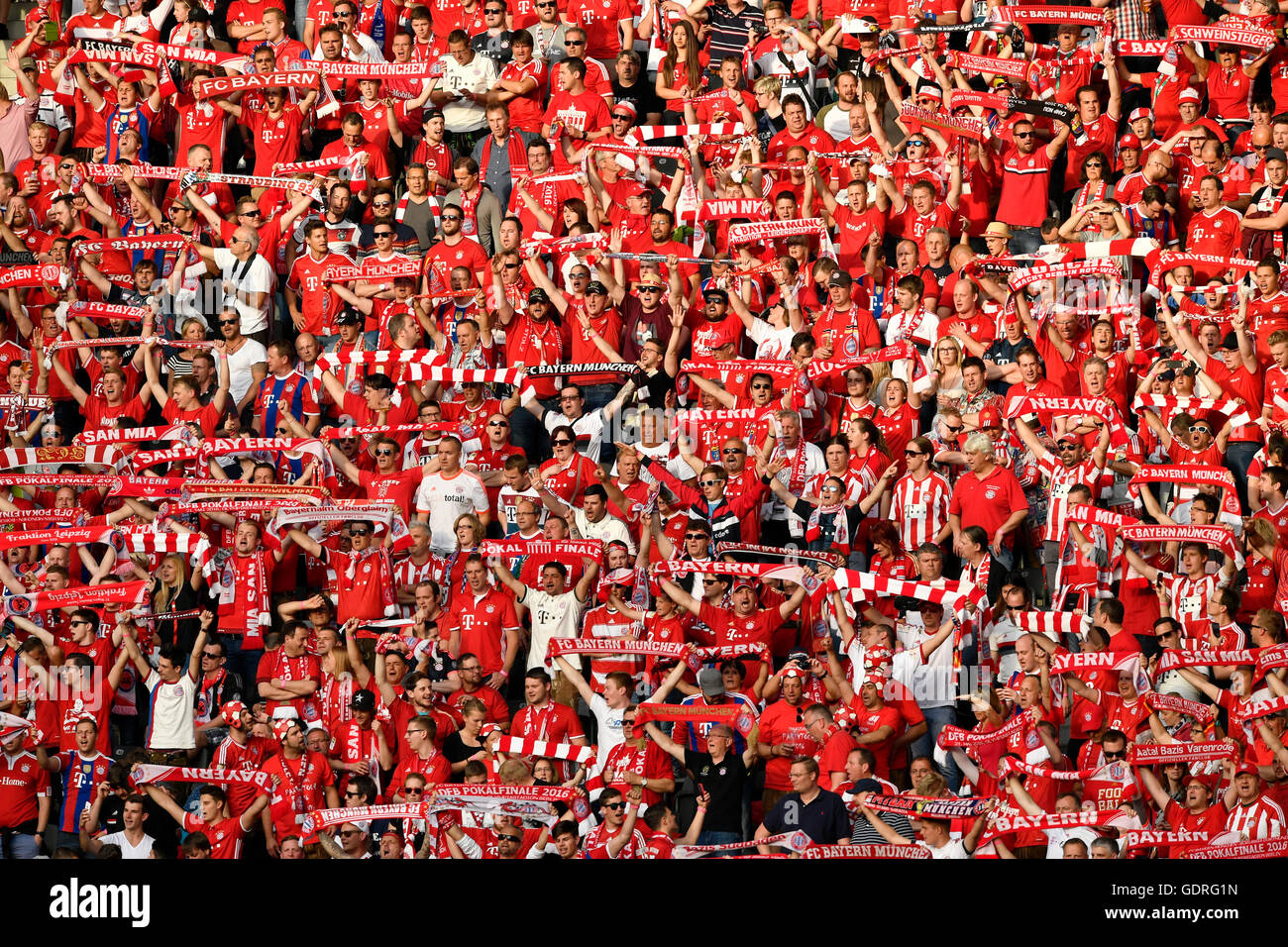 Fan block Bayern, DFB Cup final in Berlin, Germany Stock Photo - Alamy