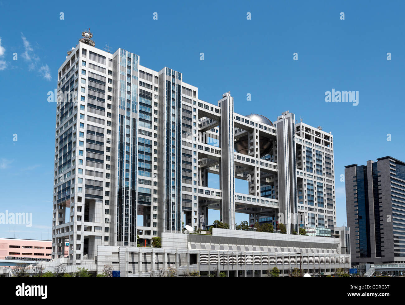 Fuji Television headquarters building, Odaiba, Tokyo Bay, Japan Stock ...