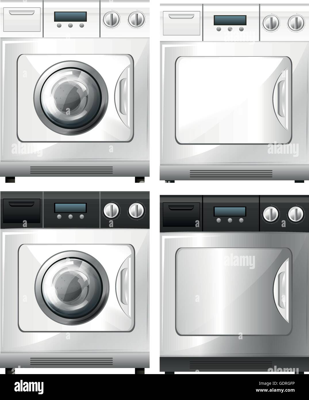 Washing machine and dryer machine illustration Stock Vector Image & Art ... Washing machine and dryer machine illustration Stock Vector Image & Art ...