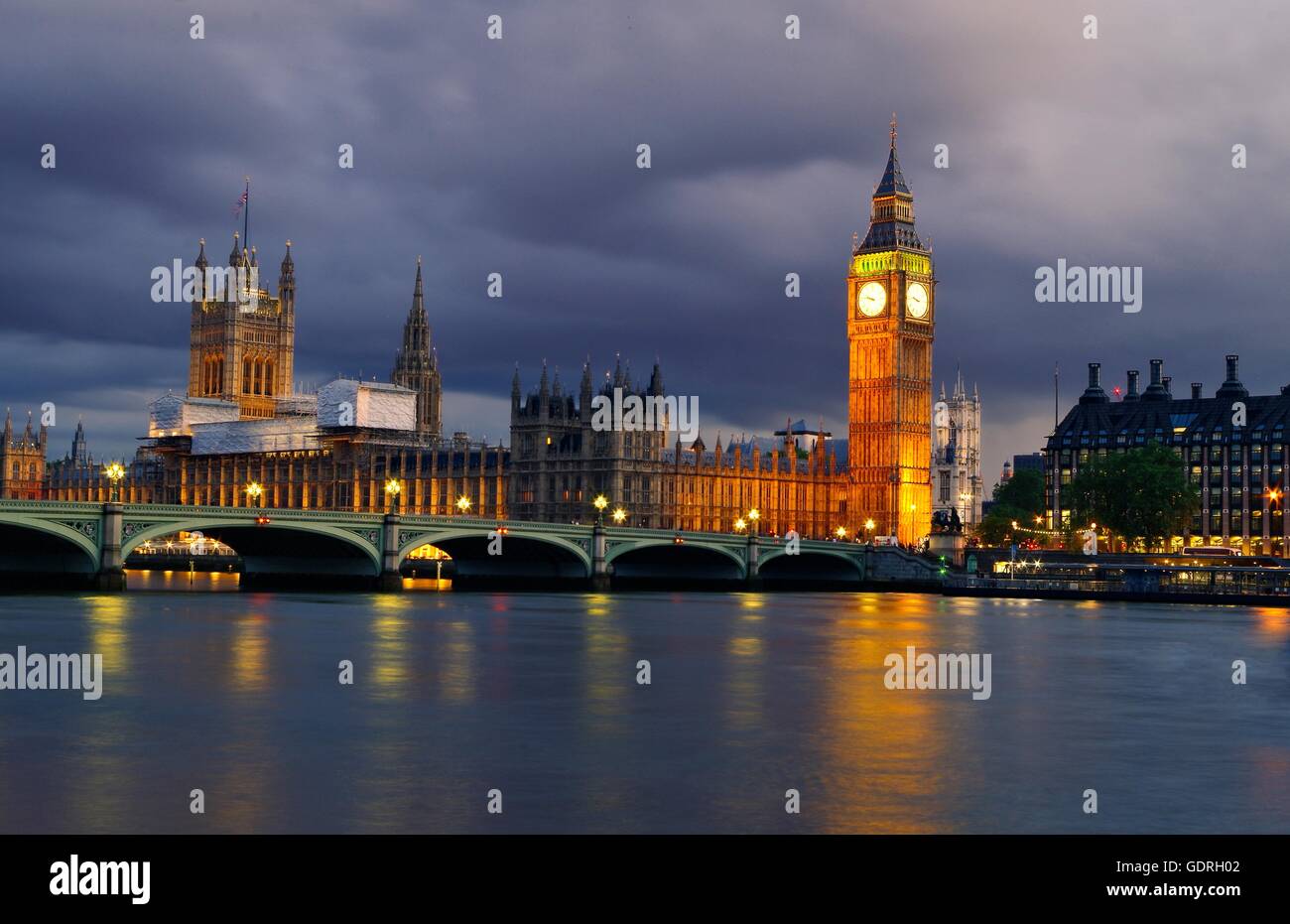 London: Big Ben (clock tower) and River Thames Stock Photo - Alamy