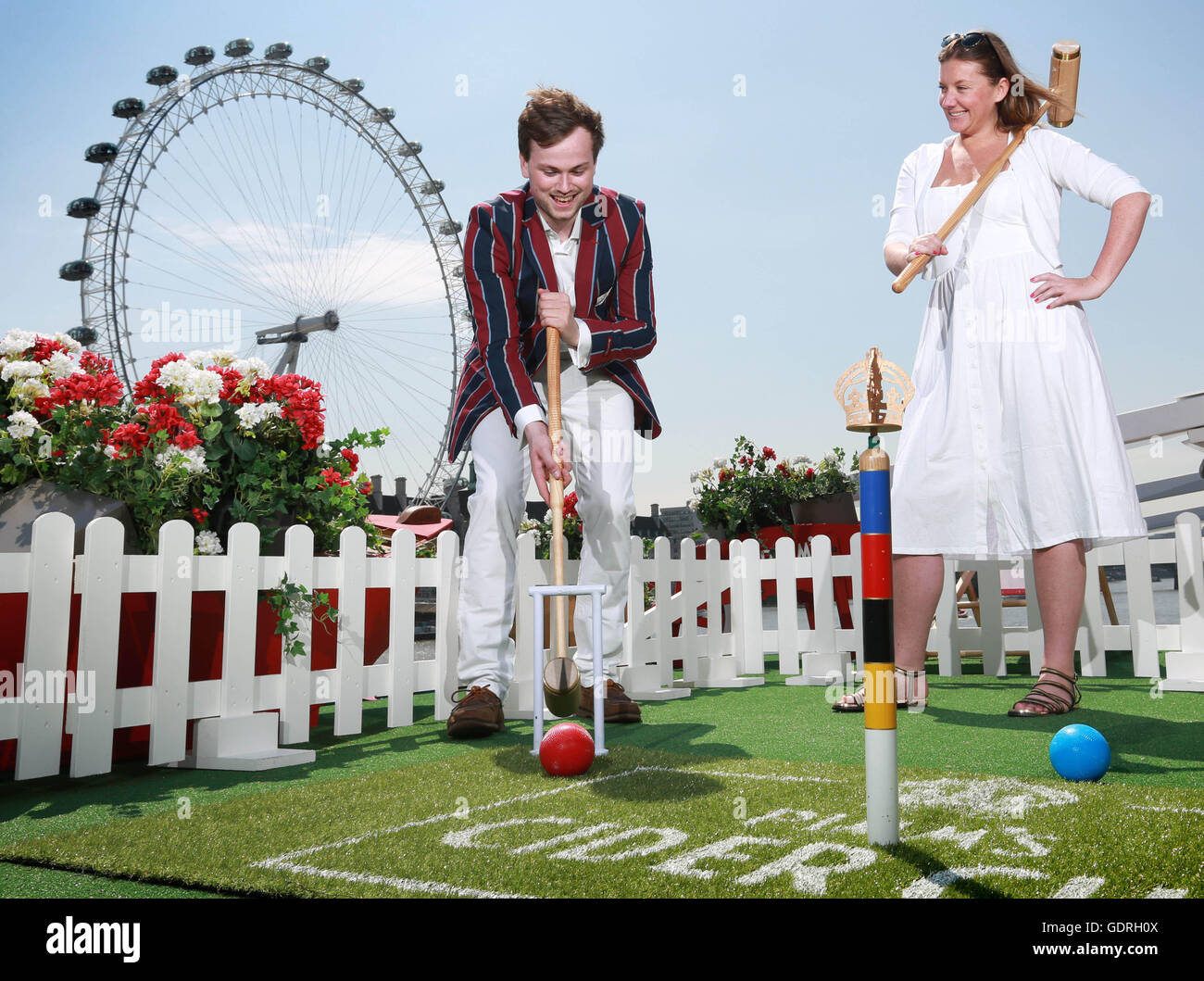 EDITORIAL USE ONLY Rebecca Penn and Alastair Unite take part in the ...