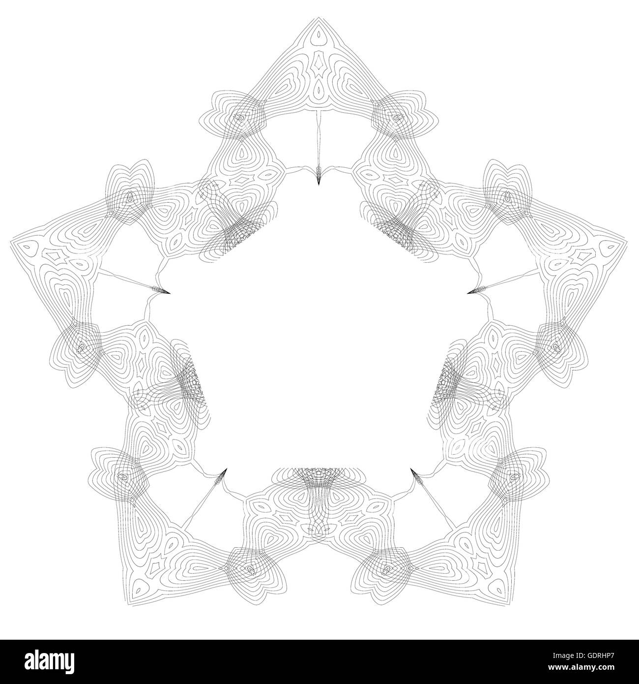 Circular frame ornamental line Black and White Stock Photos & Images ...