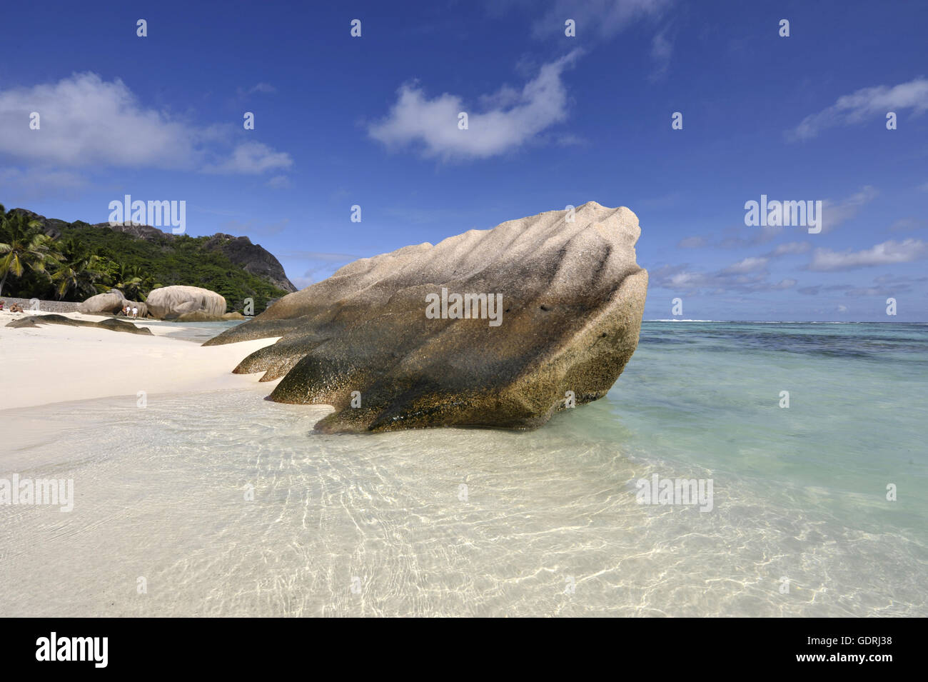 geography / travel, Seychelles, La Digue, Beach Pointe Source d'Argent ...