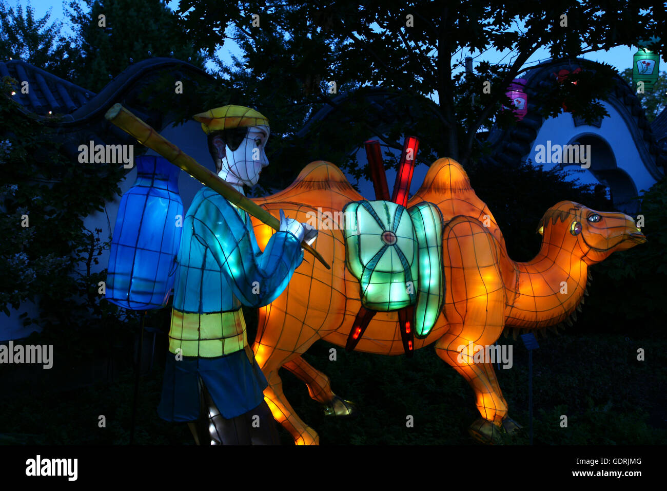 Peasant and camel lanterns. Each year the Botanical Gardens in Montreal ...