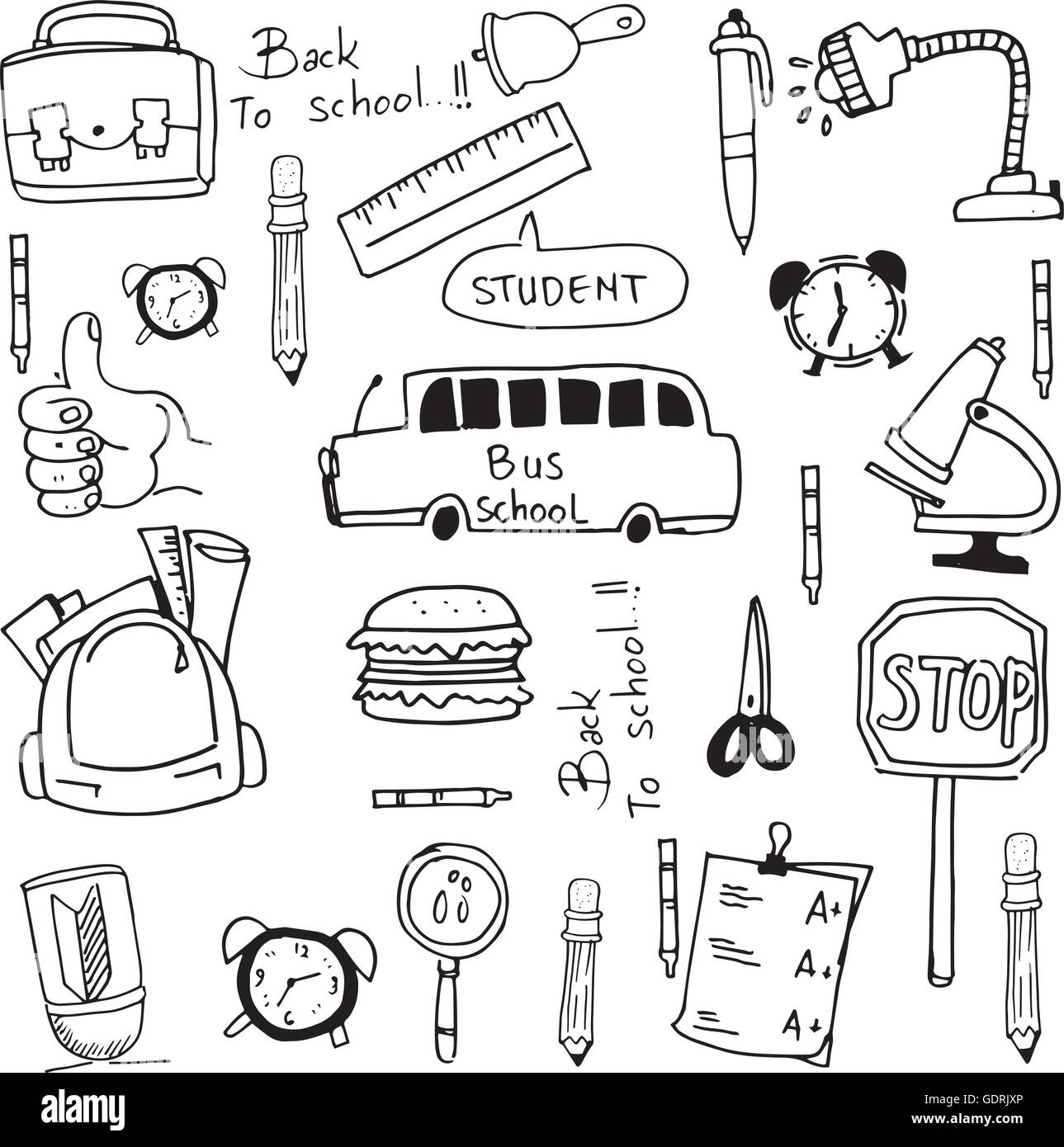 Tools school hand draw doodles Stock Vector Image & Art - Alamy Tools school hand draw doodles Stock Vector Image & Art - Alamy