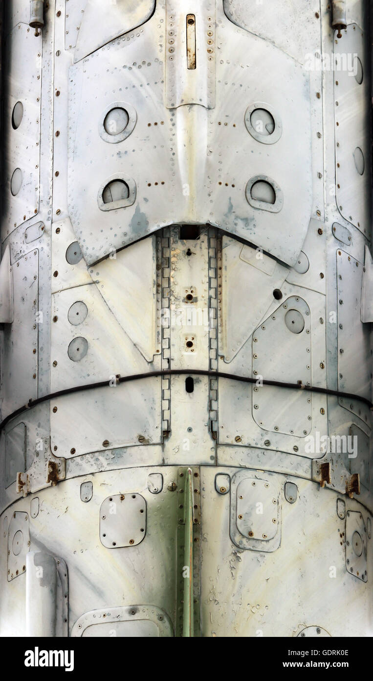 Aircraft metal surface with aluminum and rivets Stock Photo - Alamy